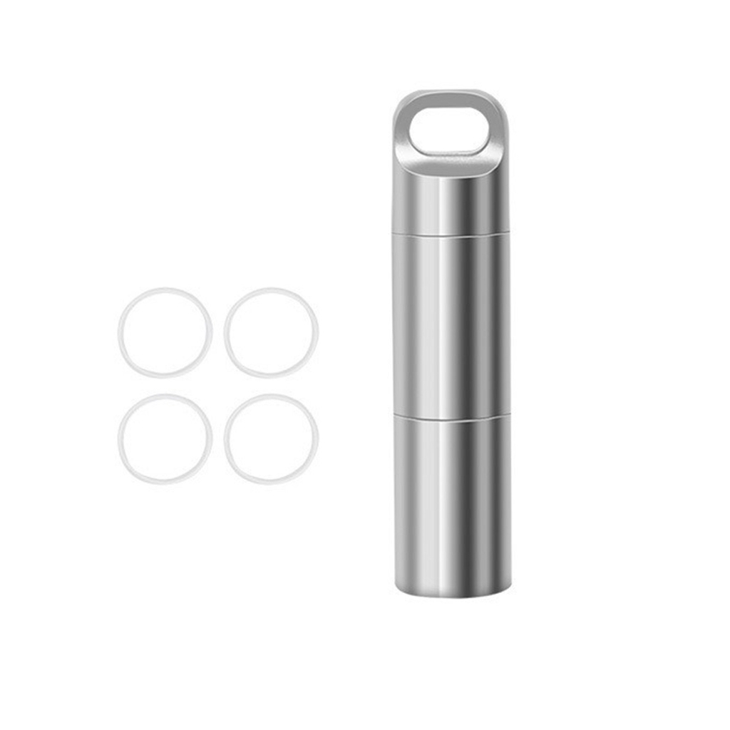 POPLIS Waterproof Medicine Container Stainless Steel Medicine Bottle ...