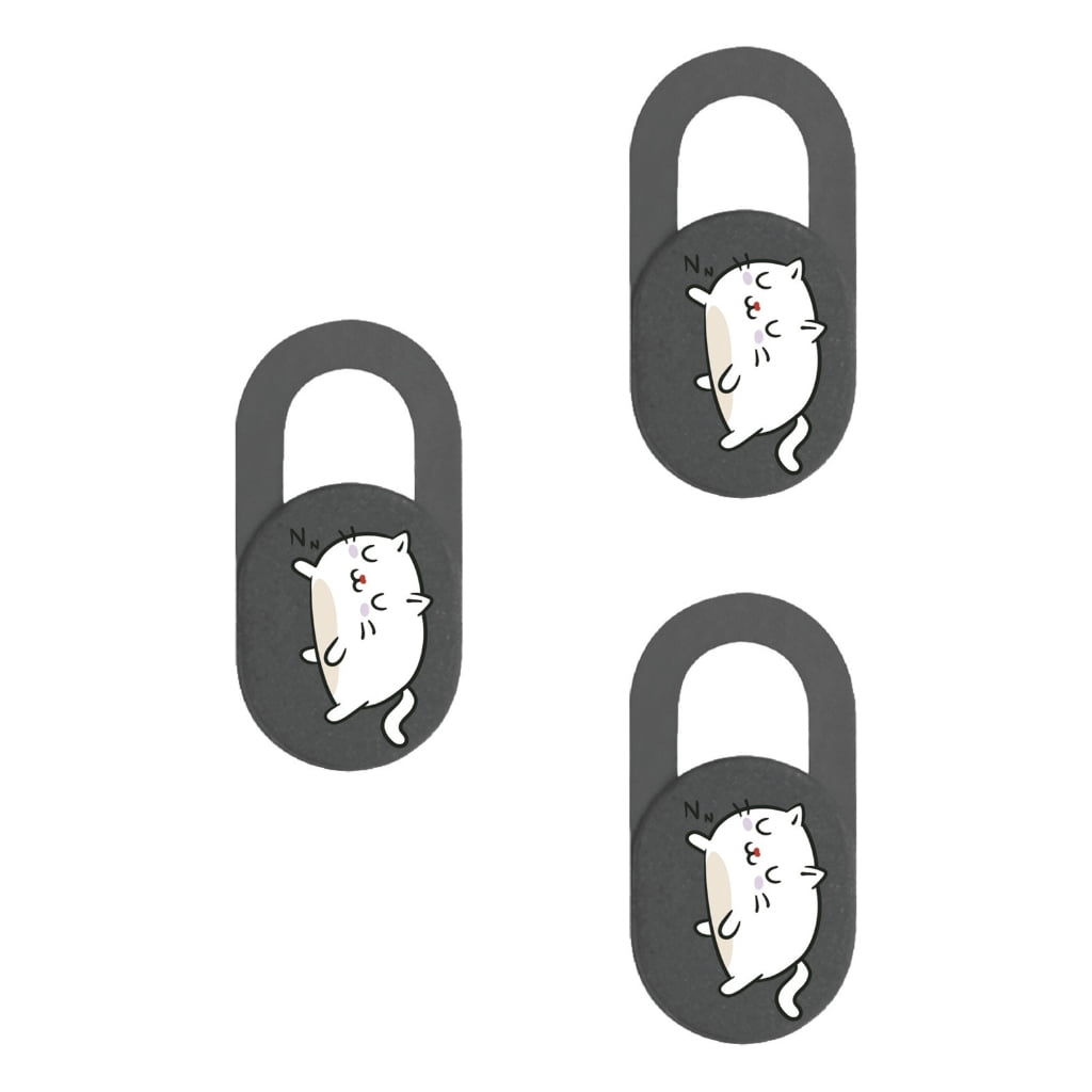 POPLIS Webcam Cover Slide Universal Phone Camera Cover Cartoon Kitten ...