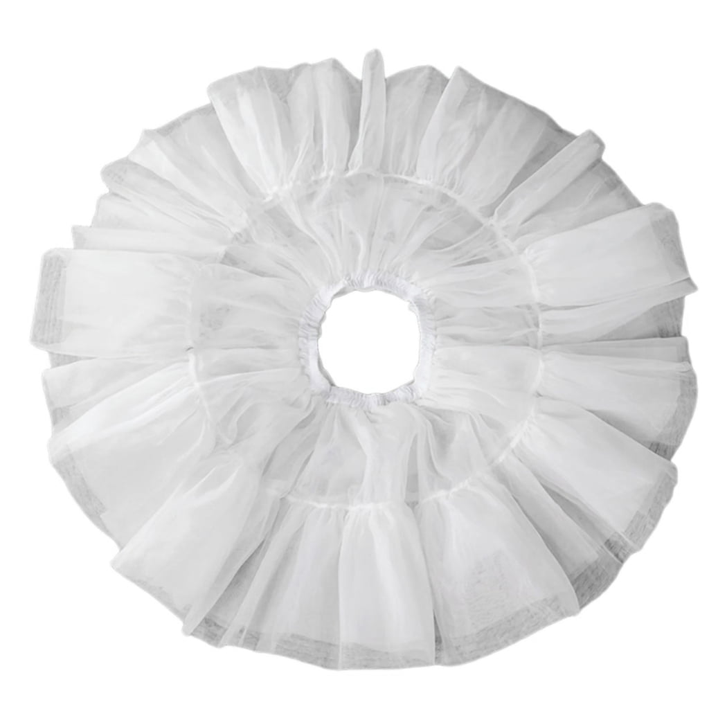 POPLIS Women Girls 6 Layer Ruffled Tulle Short Tutus Skirt Petticoat ...