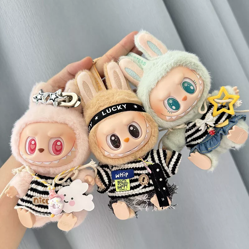 POPMART The Monsters Labubu Have A Seat Doll Series Striped Beach ...