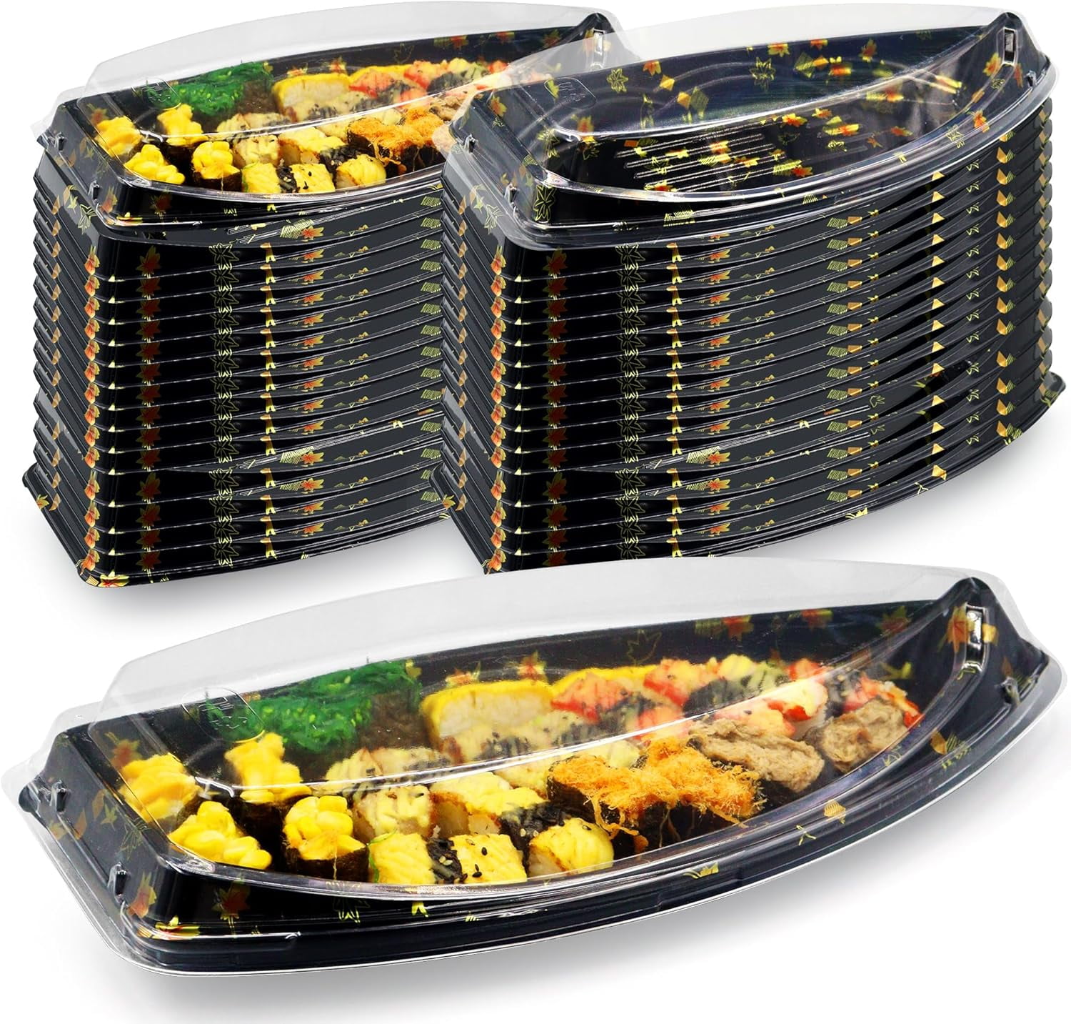 POPMISOLER 100Pcs Sushi Boats Disposable,Premium Disposable Sushi Boat ...