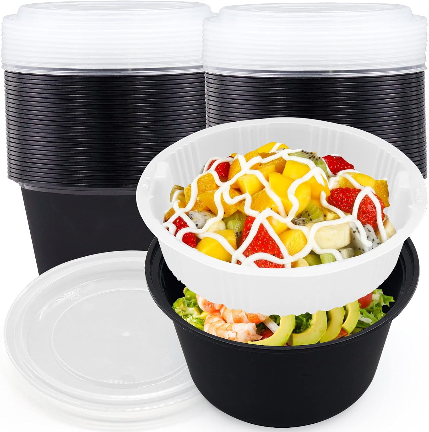 POPMISOLER 150 PCS Stackable Lunch Container,Lunch Containers with ...