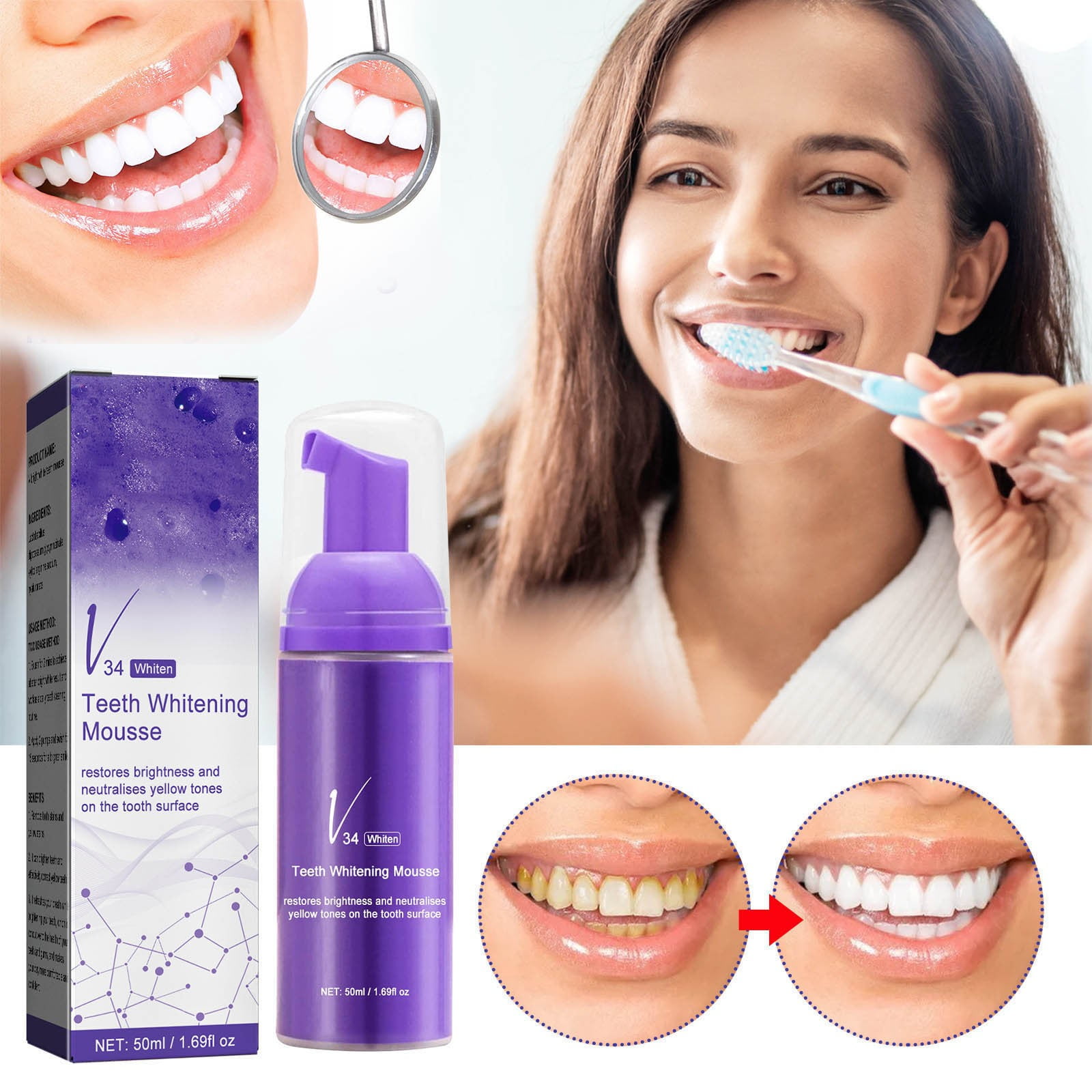 POPNINGKS 2024 Women's Hair & Personal Care Toothpaste Teeth Teeth ...