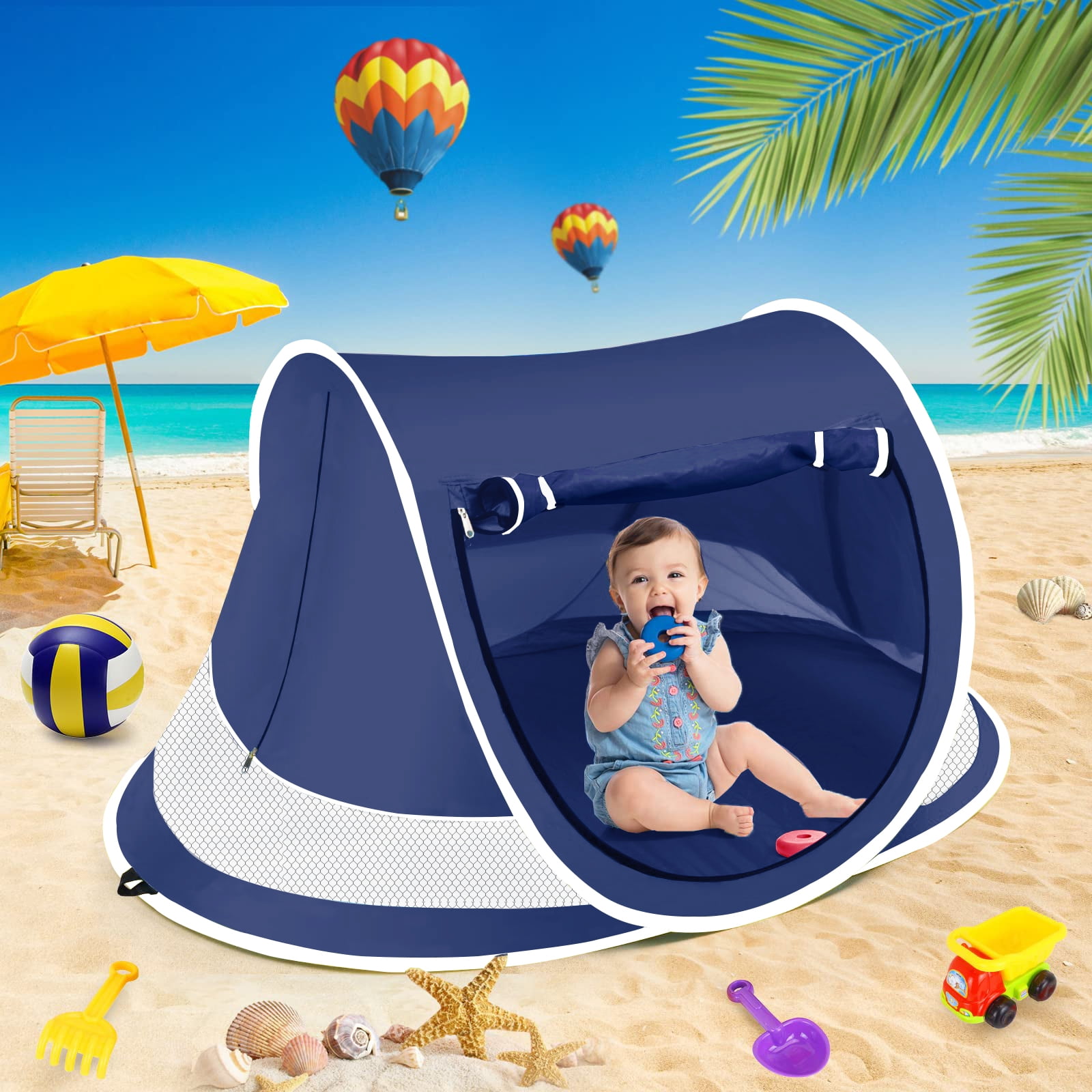 POPO Baby Beach Tent, UPF 50+ UV Protection, Infant Shade Canopy, Mini ...
