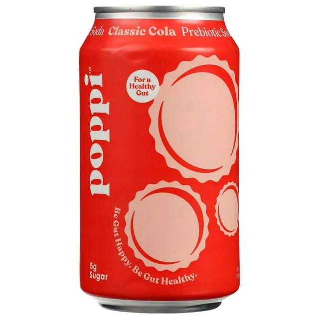 Poppi Prebiotic Cola Classic, 12 FO Pack of 12 - Bulk Cold Drinks ...