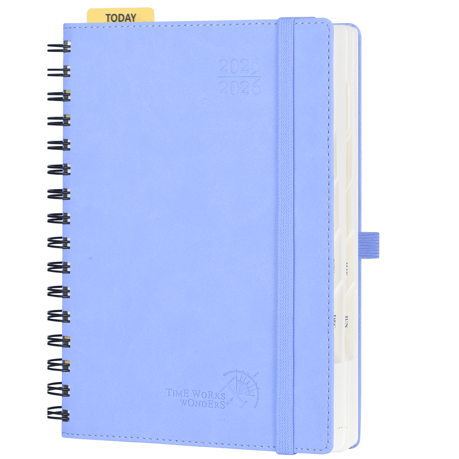 POPRUN Daily Planner 2025-2026, A5-6" x 8.5", Spiral Bound, PU Leather ...