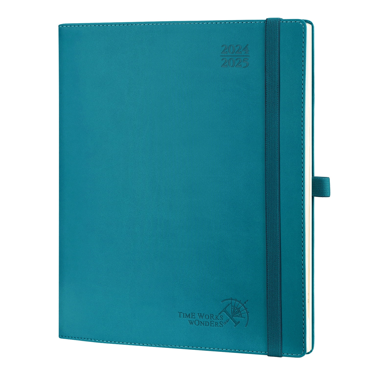 POPRUN Academic Planner 2024-2025 PU Leather Softcover 8.5" x 10.5 ...