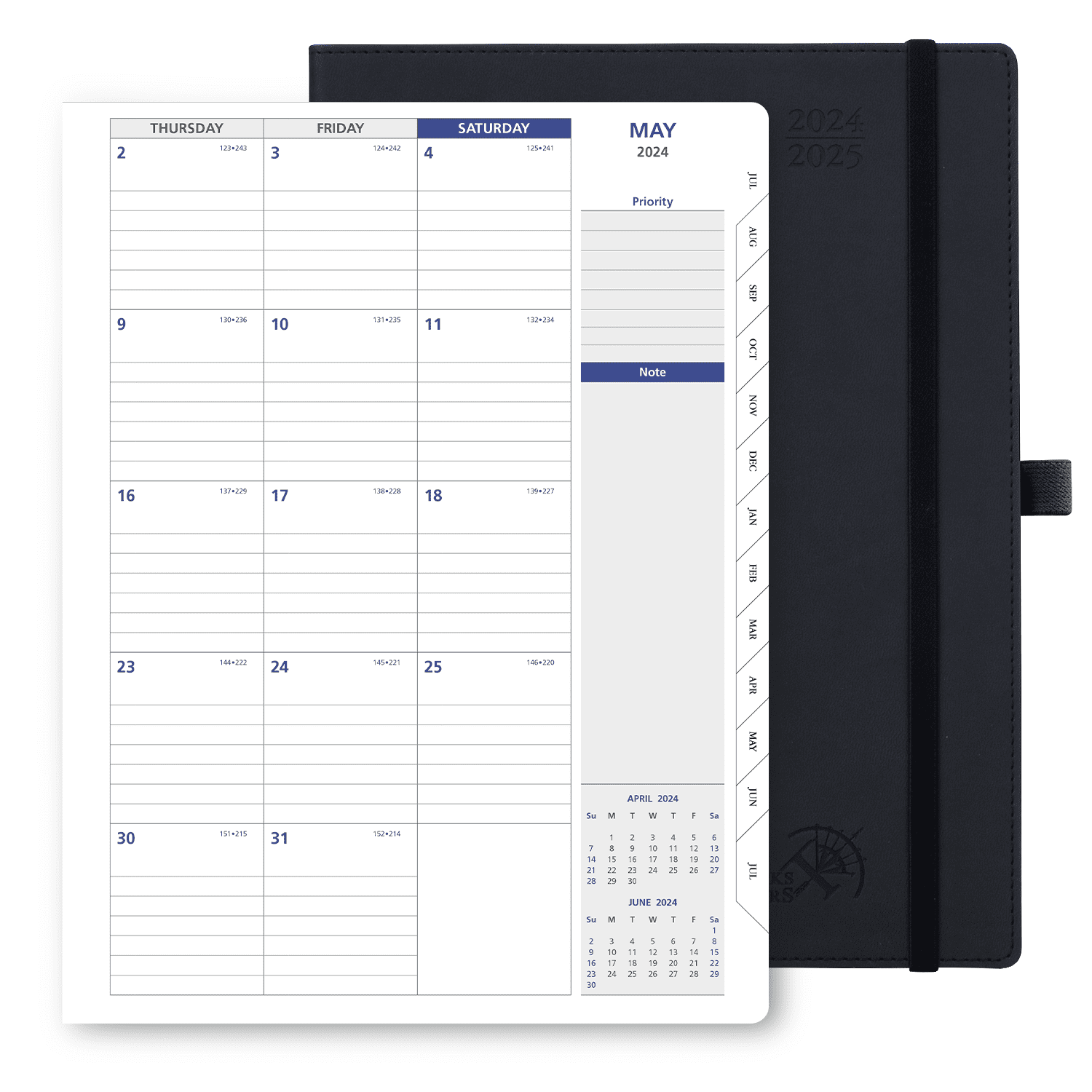 POPRUN Monthly Planner 2024-2025(8.5" x 11"), 13-Month Calendar Book ...