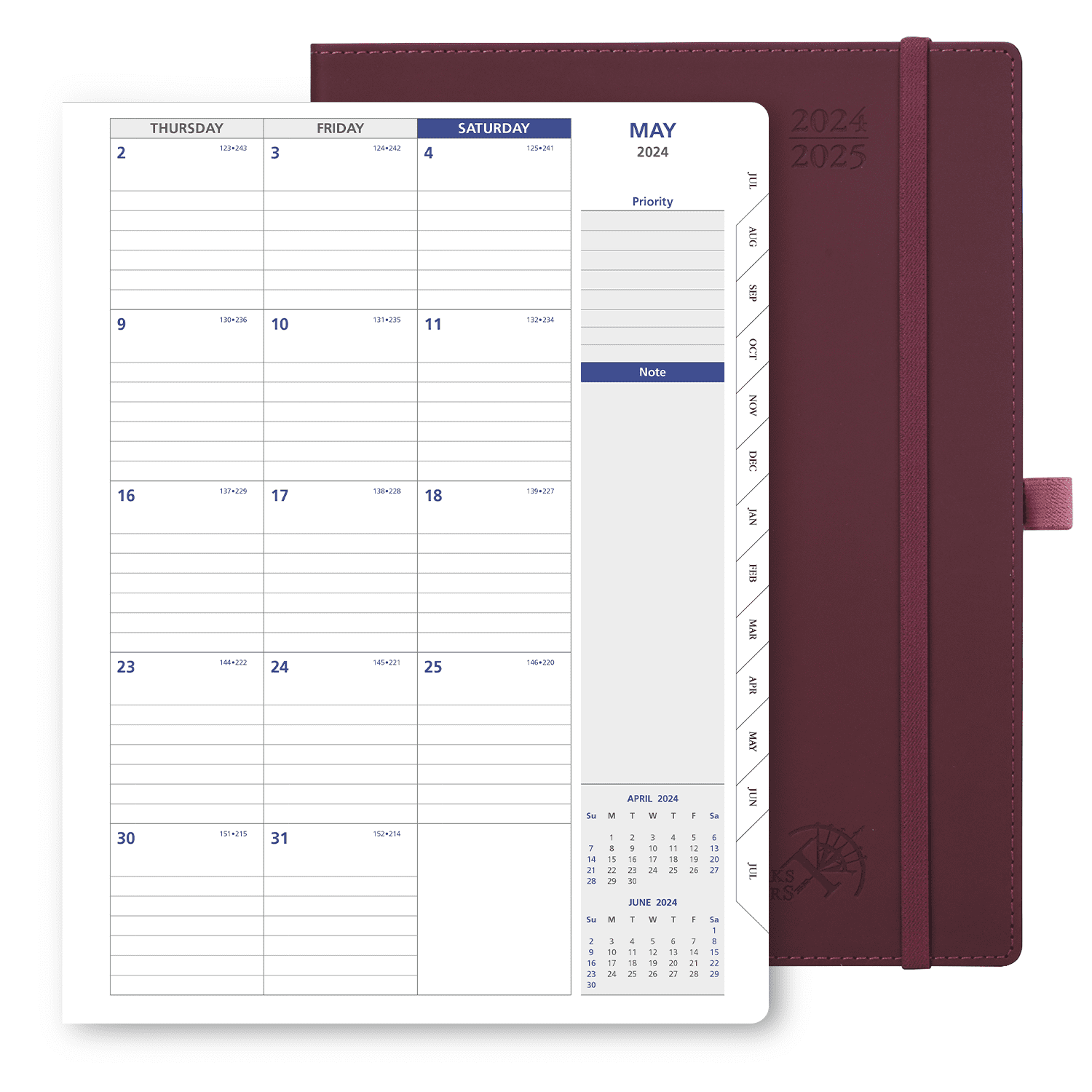 POPRUN Monthly Planner 2024-2025(8.5" x 11"), 13-Month Calendar Book ...