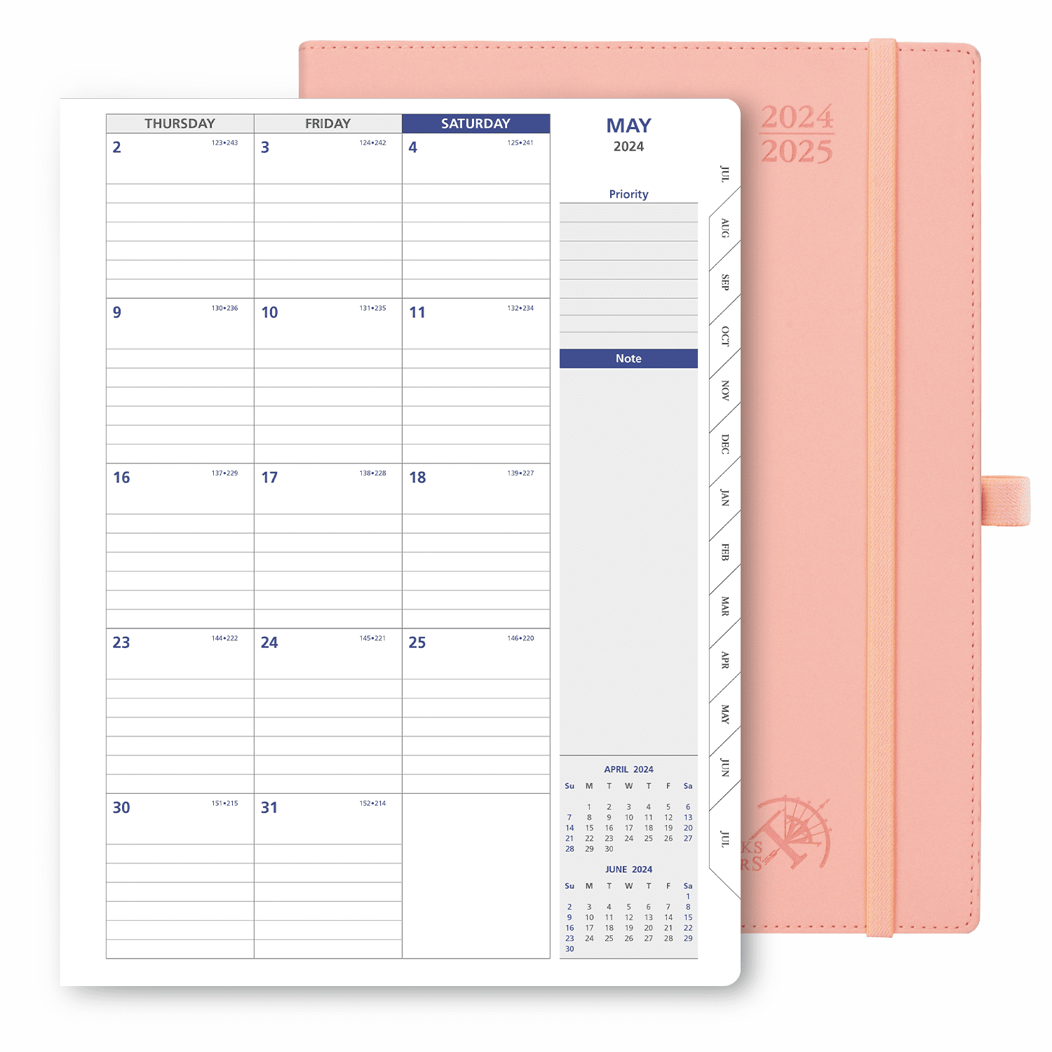 POPRUN Monthly Planner 2024-2025(8.5" x 11"), 13-Month Calendar Book ...