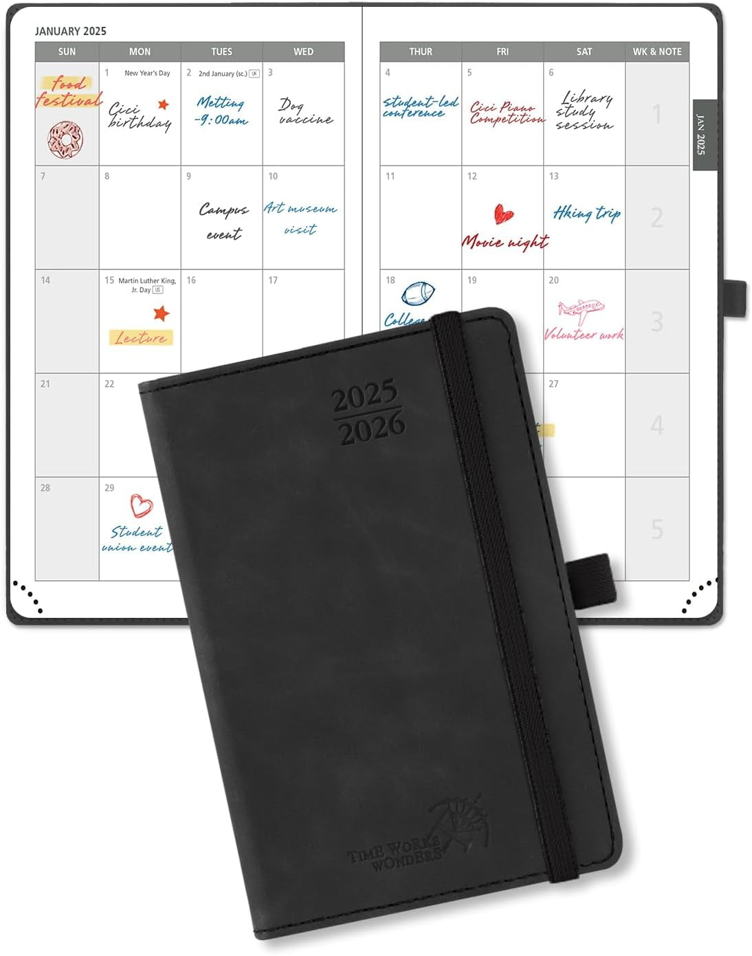 POPRUN Monthly Planner 2025-2026, 2 Year Pocket Planner, A6-4" x 6.25 ...
