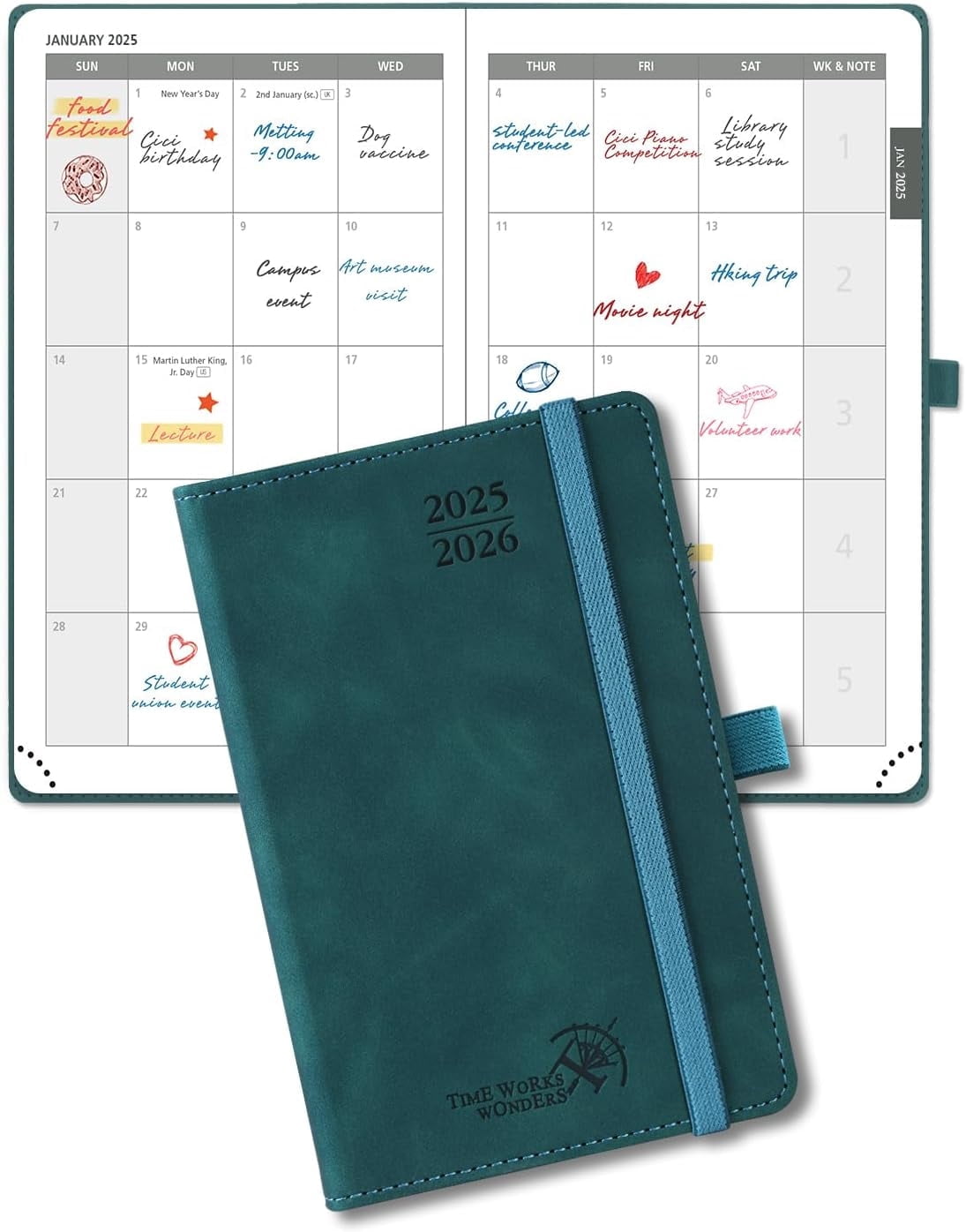 POPRUN Monthly Planner 2025-2026, 2 Year Pocket Planner, A6-4" x 6.25 ...