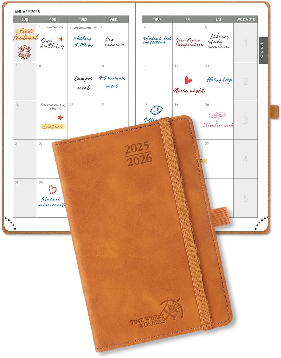 POPRUN Monthly Planner 2025-2026, 2 Year Pocket Planners & Appointment ...
