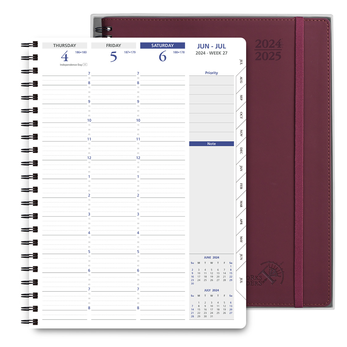 POPRUN Planner 2024-2025 Spiral Bound (8.5" x 11") Academic Year ...