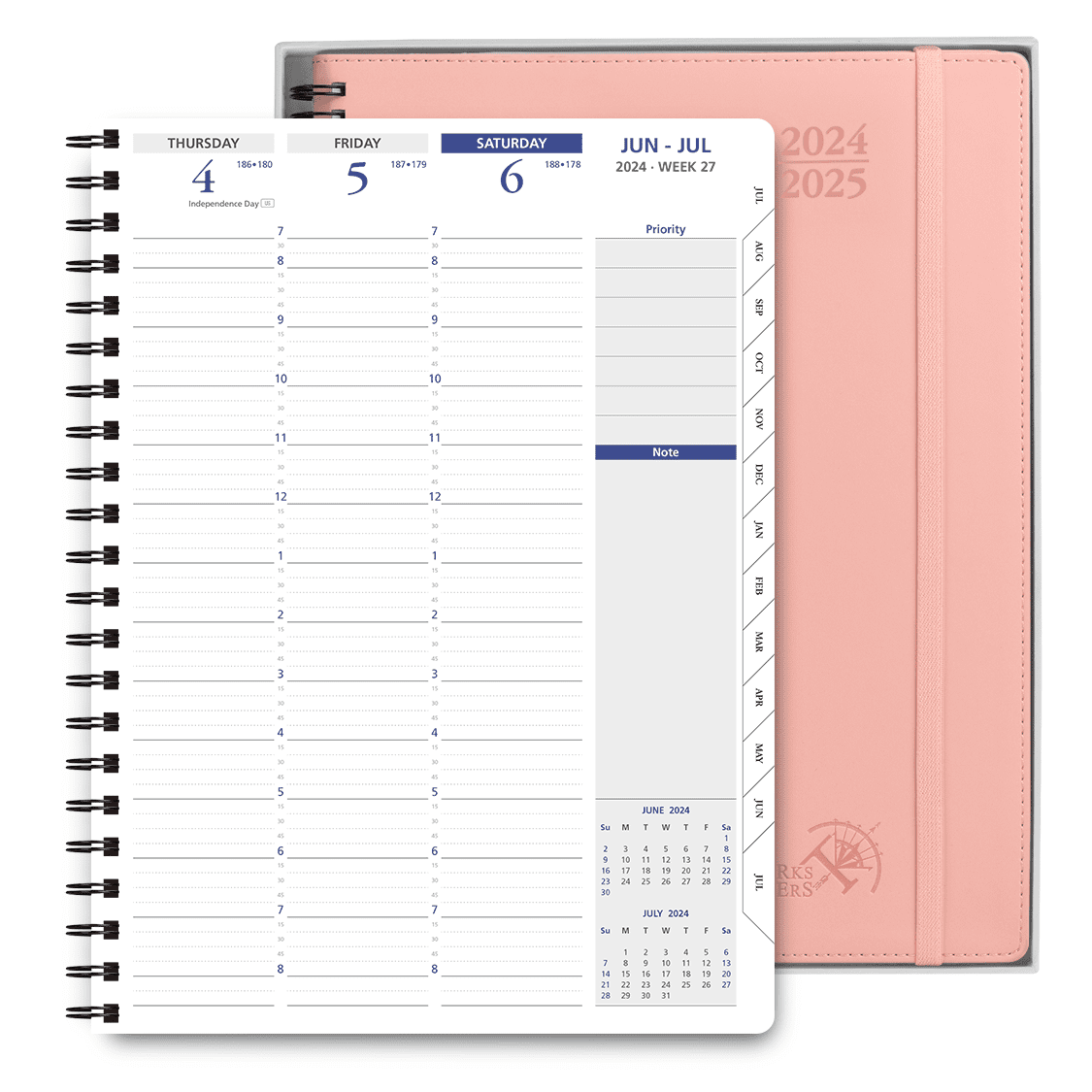 POPRUN Planner 2024-2025 Spiral Bound (8.5" x 11") Academic Year ...