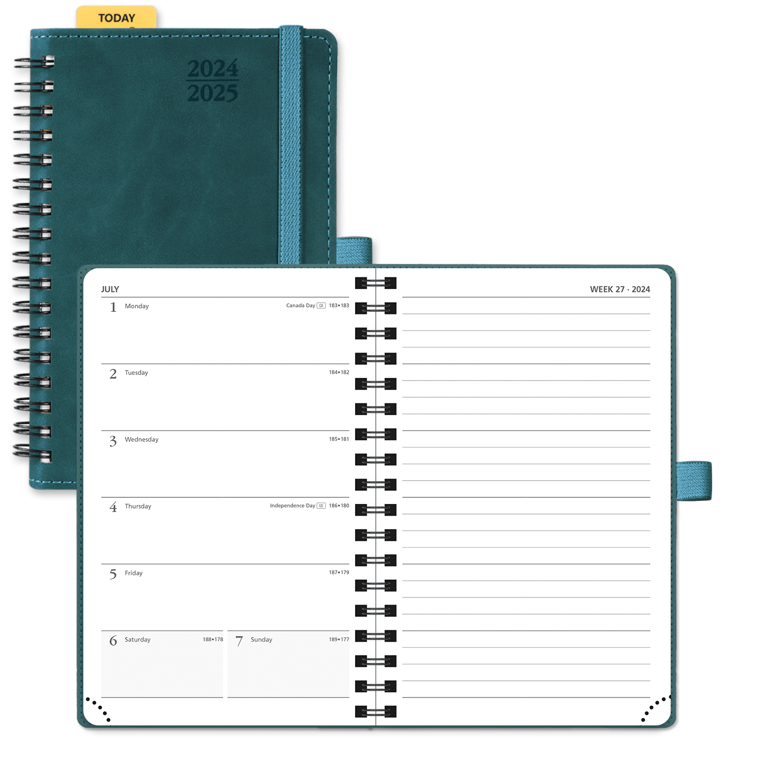 POPRUN Planner 2024-2025 Weekly Notebook Pocket Size 4''x 6.25 ...