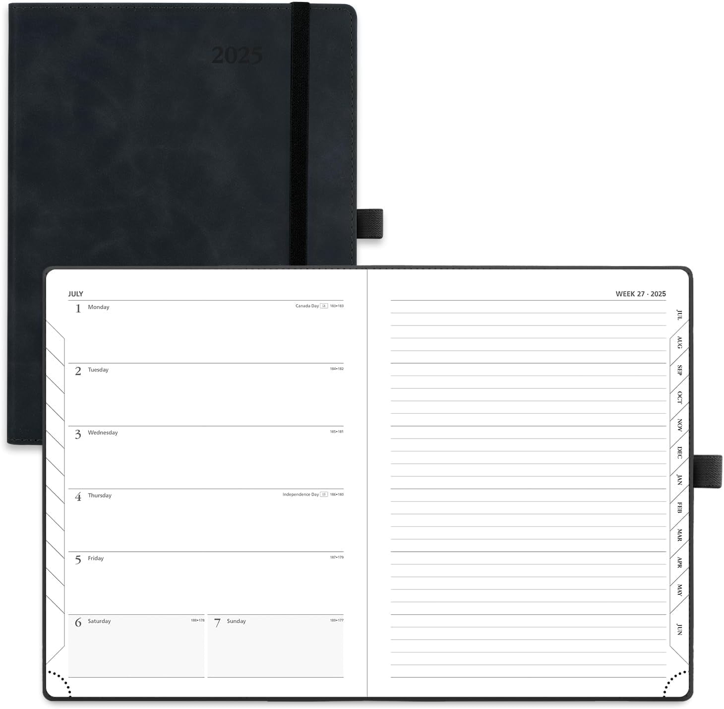 POPRUN Planner 2025, 6.5" x 8.5" Weekly Planners & Appointment Books ...
