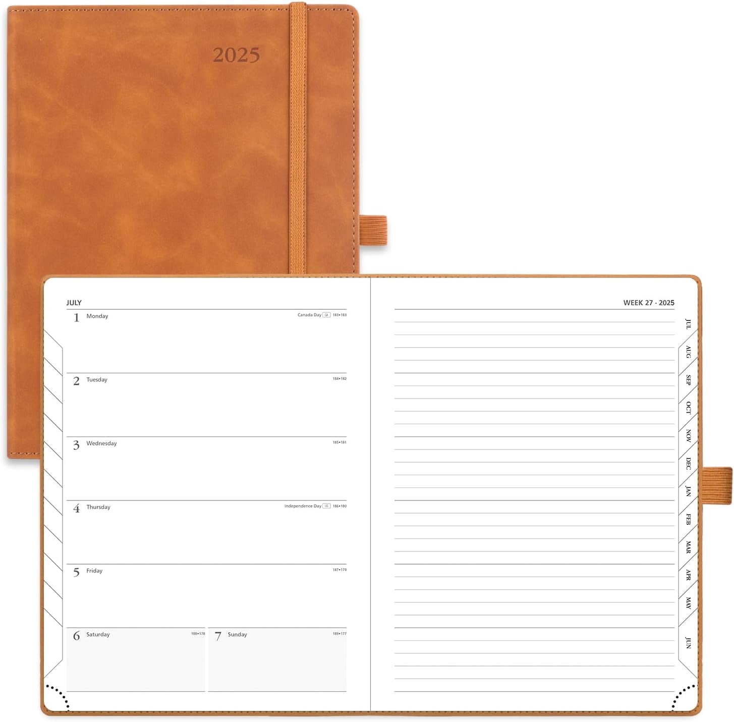 POPRUN Planner 2025, 6.5" x 8.5" Weekly Planners & Appointment Books ...
