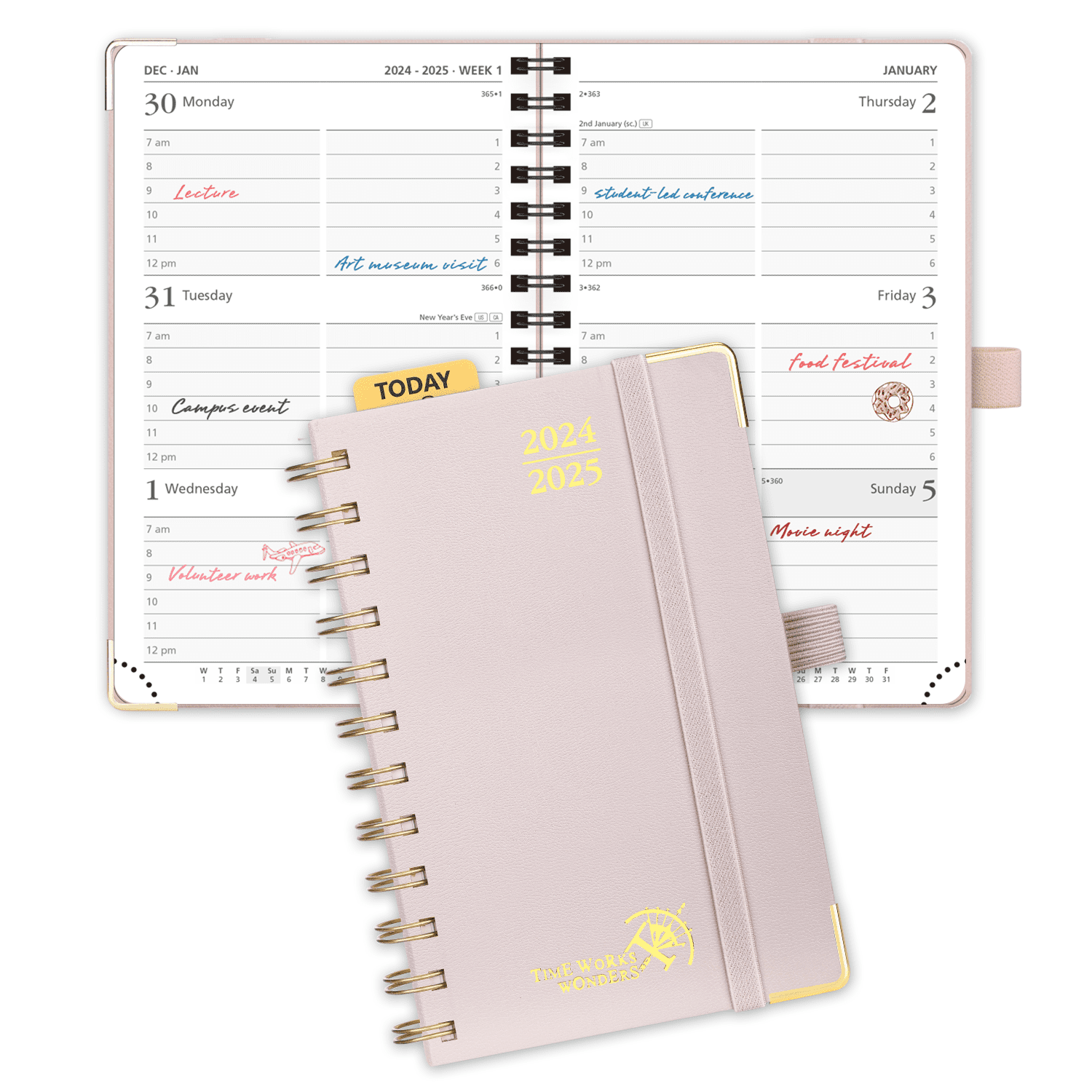 POPRUN Small Planner 2024-2025 (4''x 6.25'') Academic Planner Weekly ...