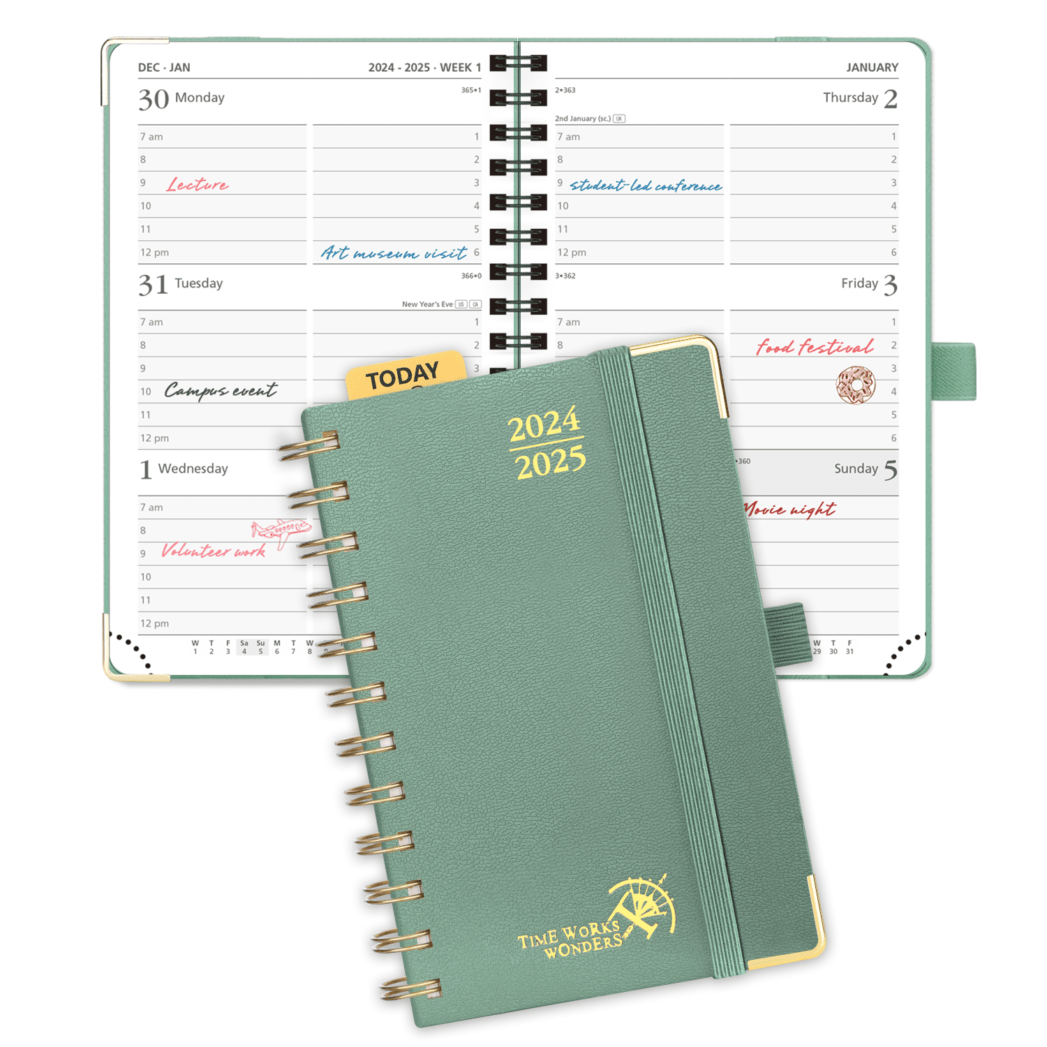 POPRUN Small Planner 2024-2025 (4''x 6.25'') Academic Planner Weekly ...