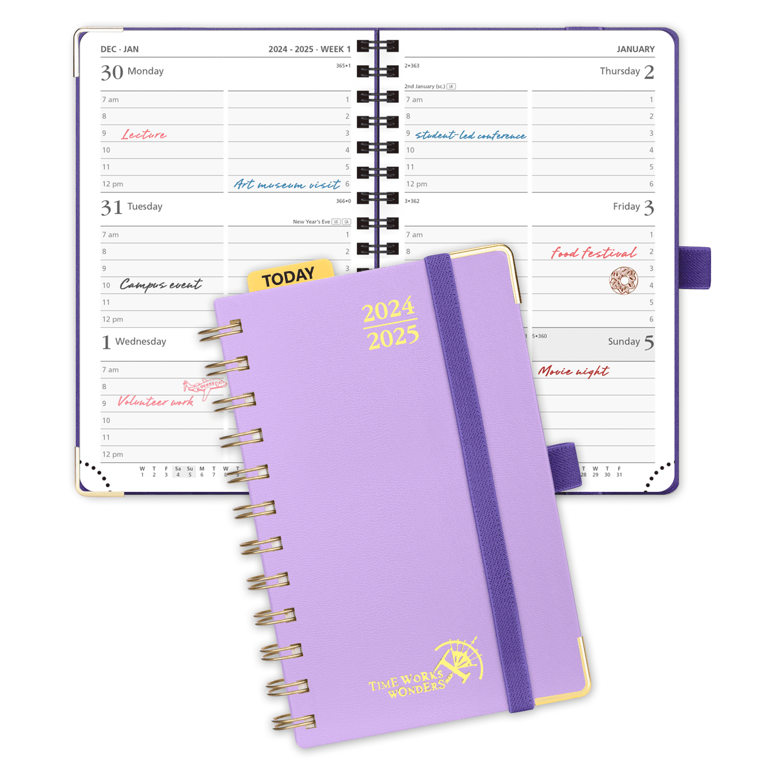 POPRUN Small Planner 2024-2025 (4''x 6.25'') Academic Planner Weekly ...