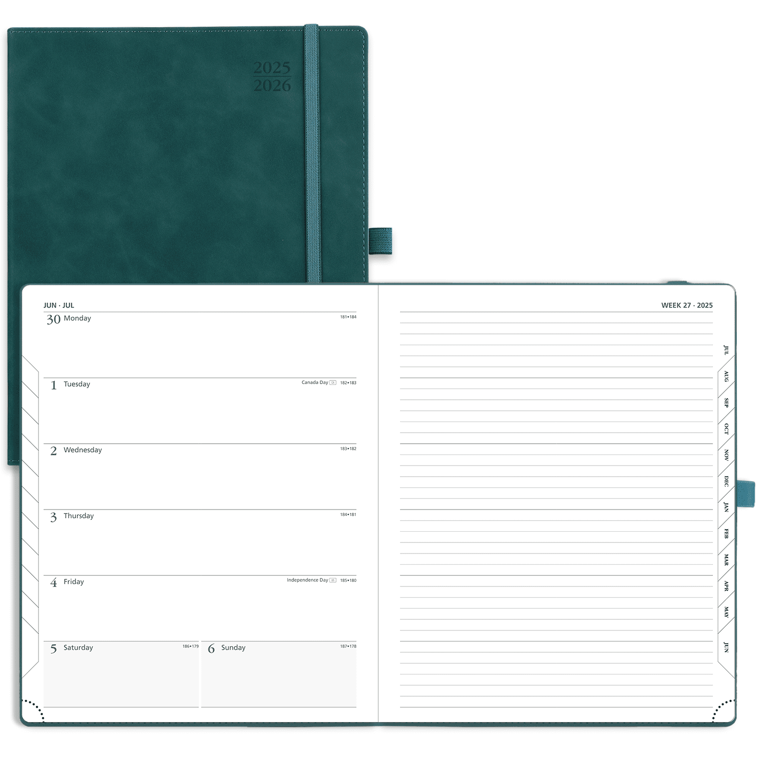 POPRUN Weekly Planner 2025-2026, Large 8.5''x 10.5'', Academic Calendar ...