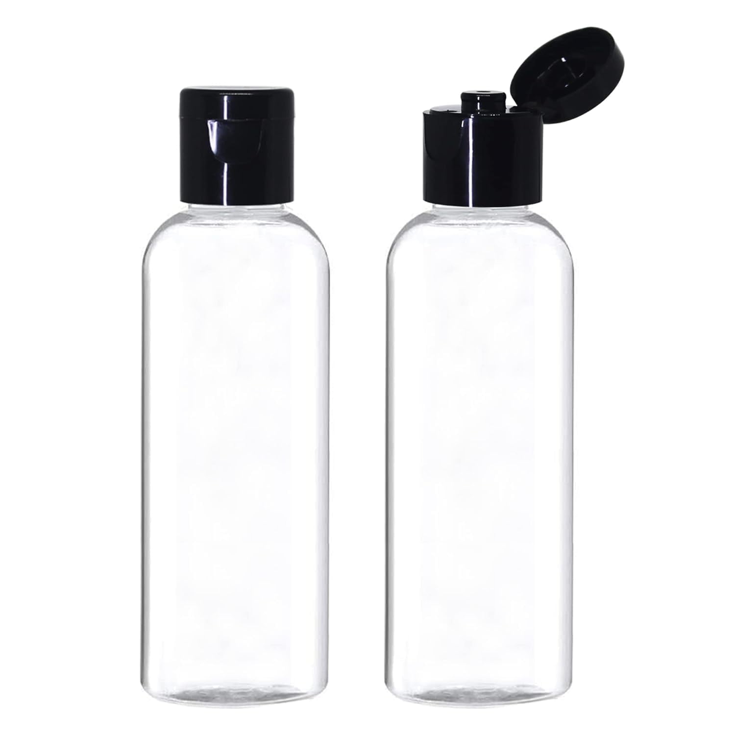 POPSHY 100ml Empty Transparent Plastic Bottles Refillable Travel Size ...