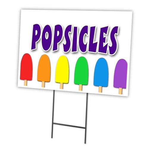 POPSICLES 18"x24" Yard Sign & Stake | Advertise Your Business | Stake ...