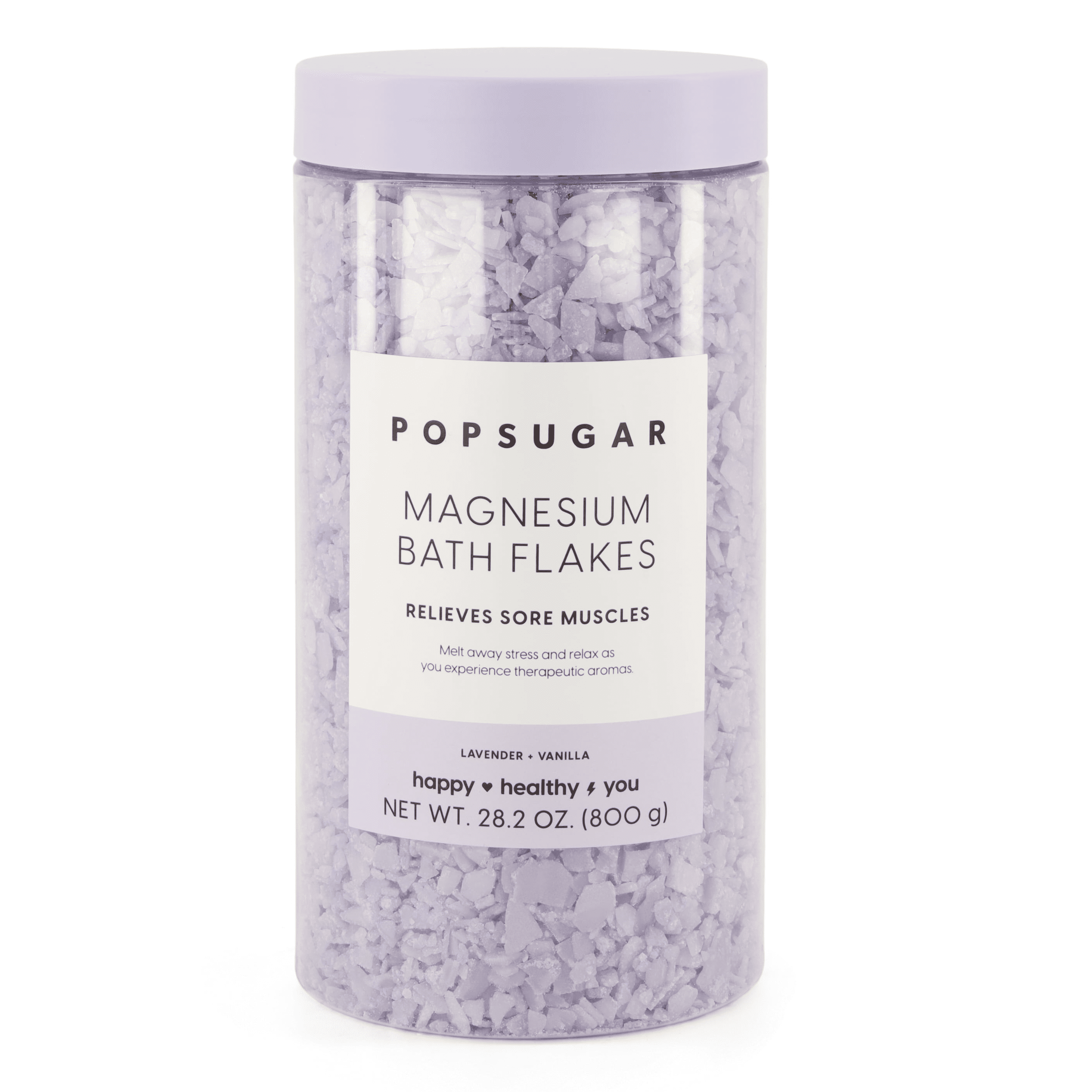 POPSUGAR Magnesium Bath Flakes, Lavender Vanilla, 28.2 oz - Walmart.com