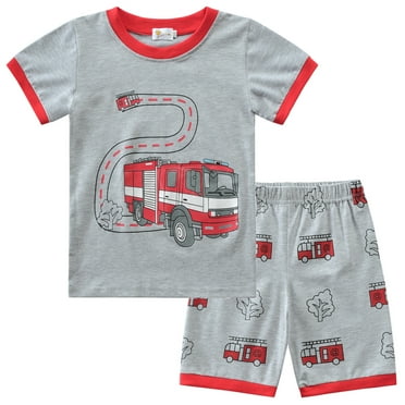 Tuff Guys Boys Pajama Set - 4 Piece Short Sleeve Sleep Shirt and Kids ...