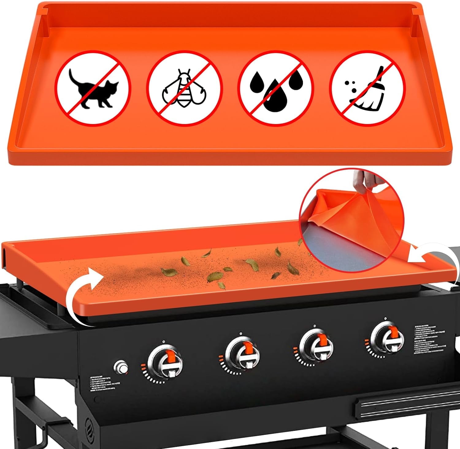 Blackstone 17 inch Griddle Cover, Full Wrap-Around Silicone Mat, Grill ...