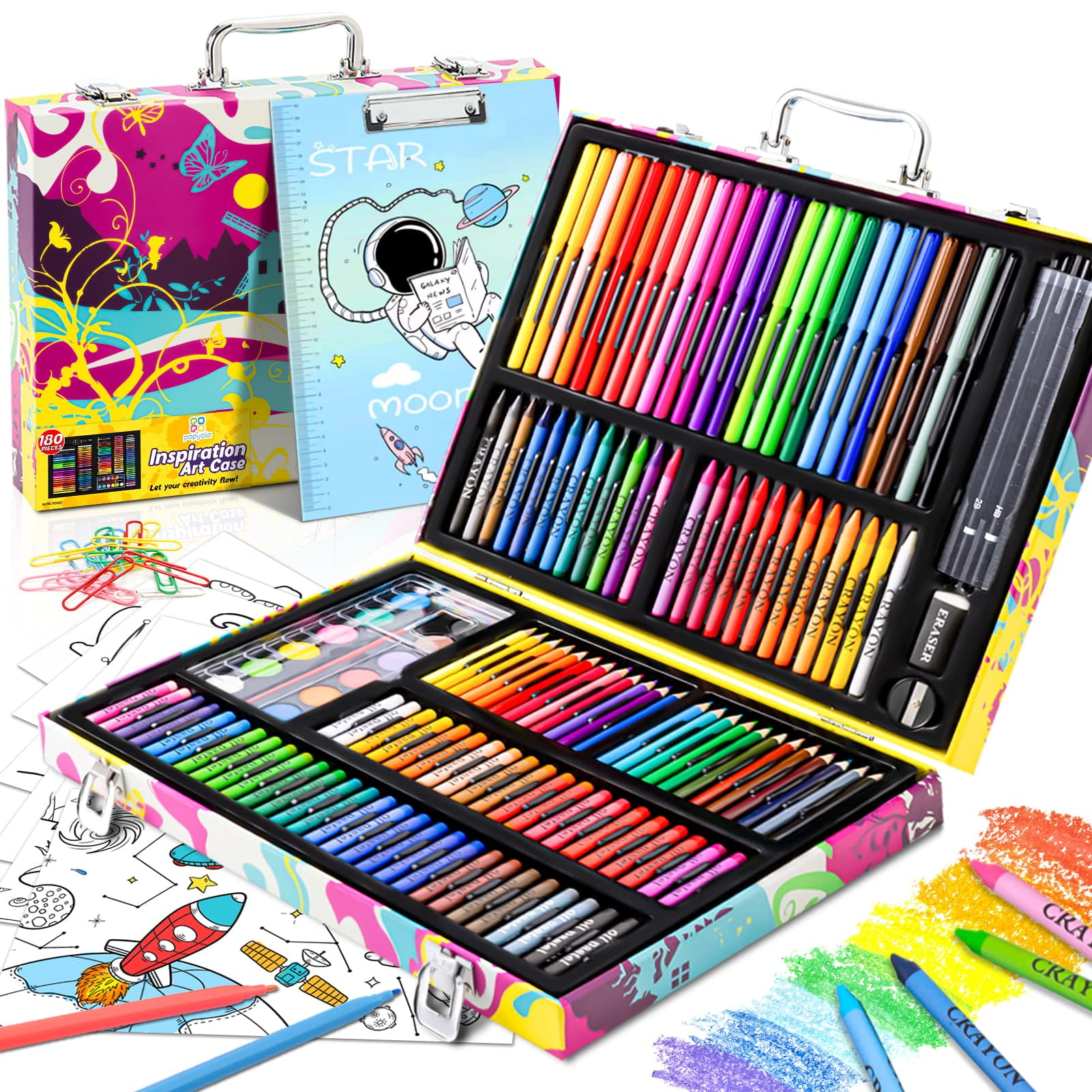 POPYOLA Art Supplies, 180 Piece Drawing AIS1 Painting Art Kit with ...