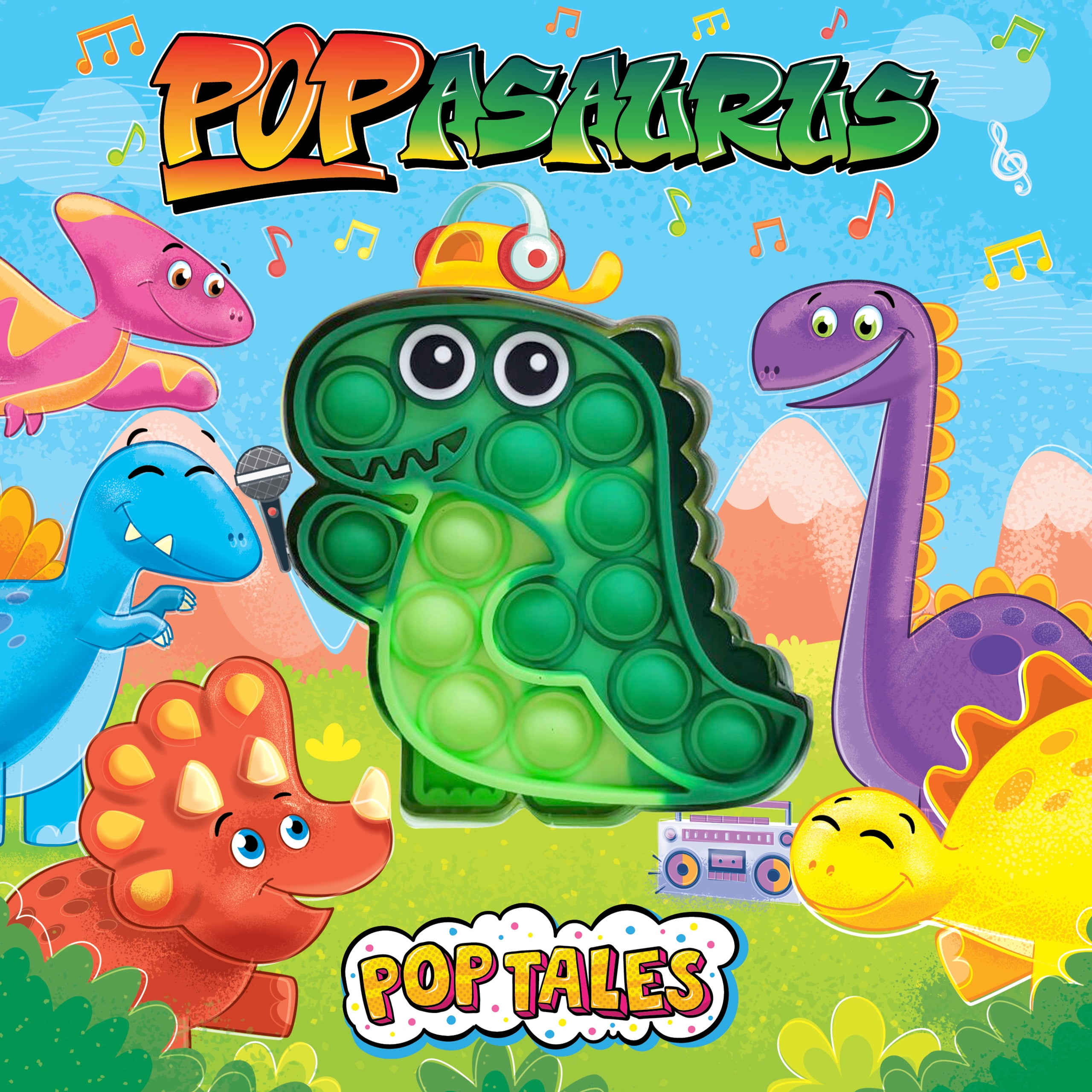 POPasaurus - Children's Touch and Pop Board Book with Fidget Pop Toy ...