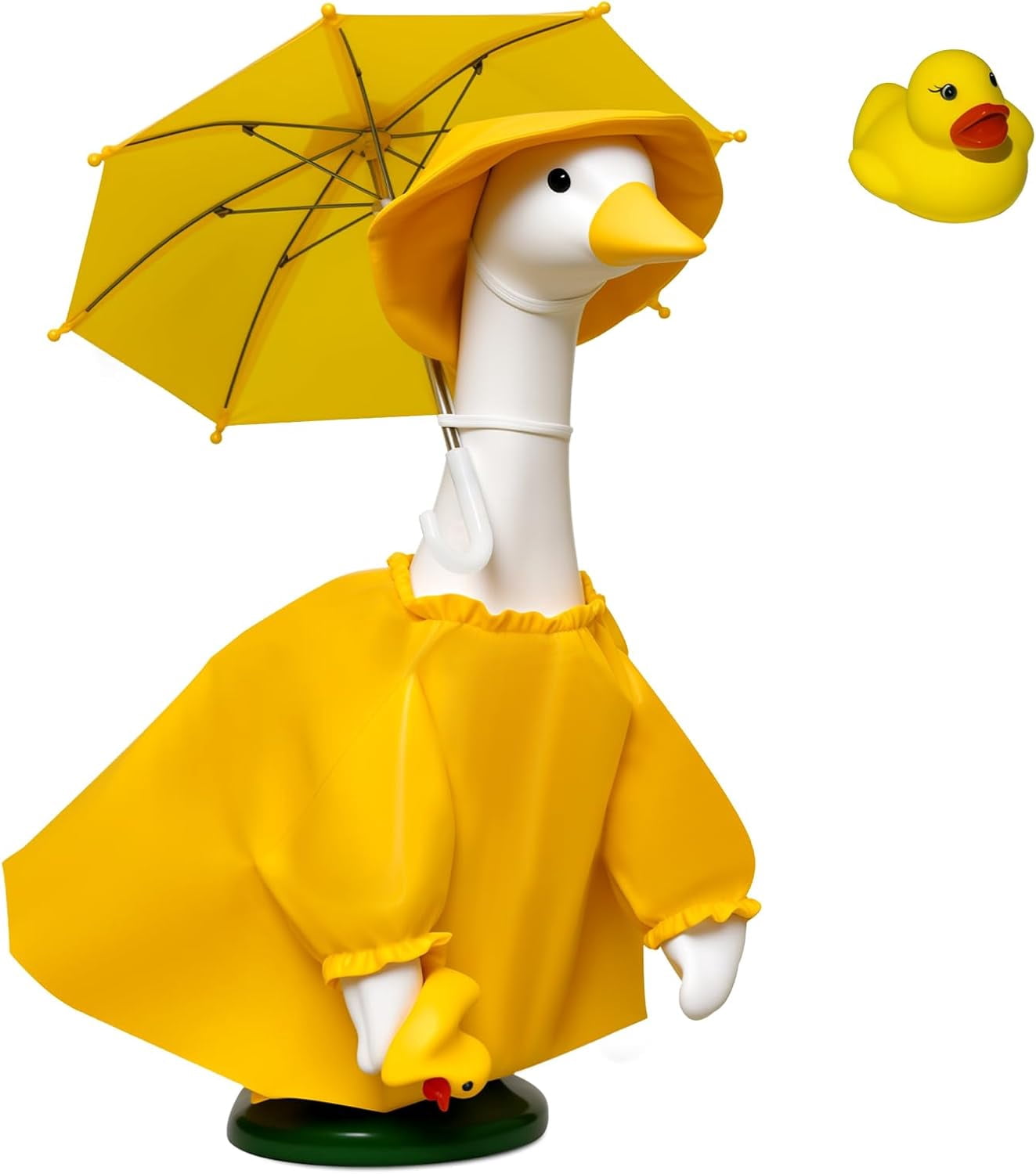 PORCHES Goose Statue Raincoat Outfit, Garden Decor Clothing for 23 Inch ...