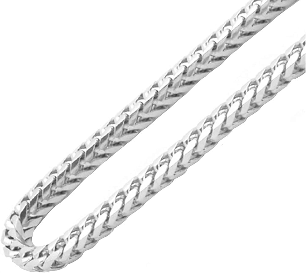 PORI JEWELERS Sterling Silver Italian 2.5MM Solid Franco Square Box ...