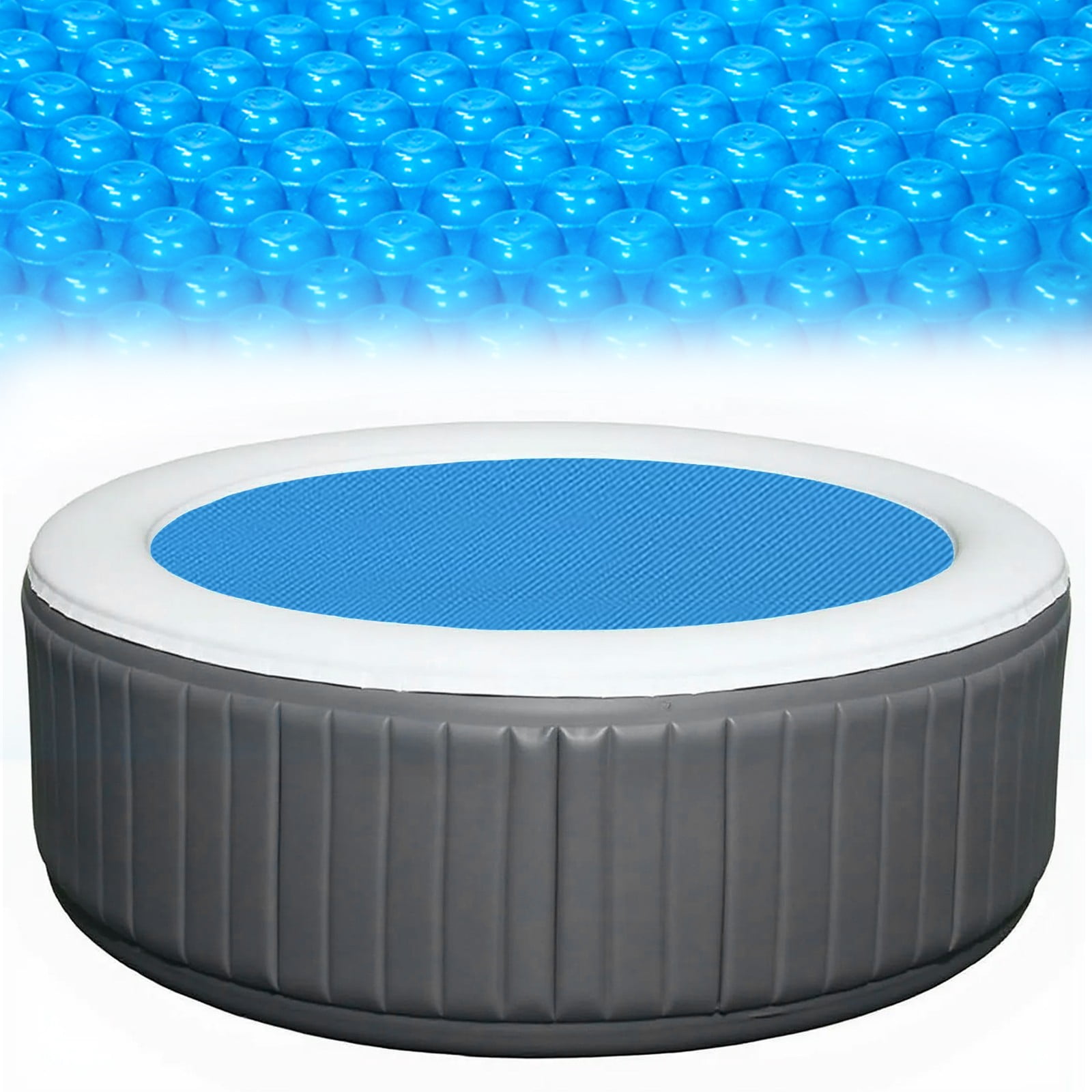 PORJGV 18 FT Round 8 Mil Blue Outdoor Heavy Duty Swimming Pool Membrane ...
