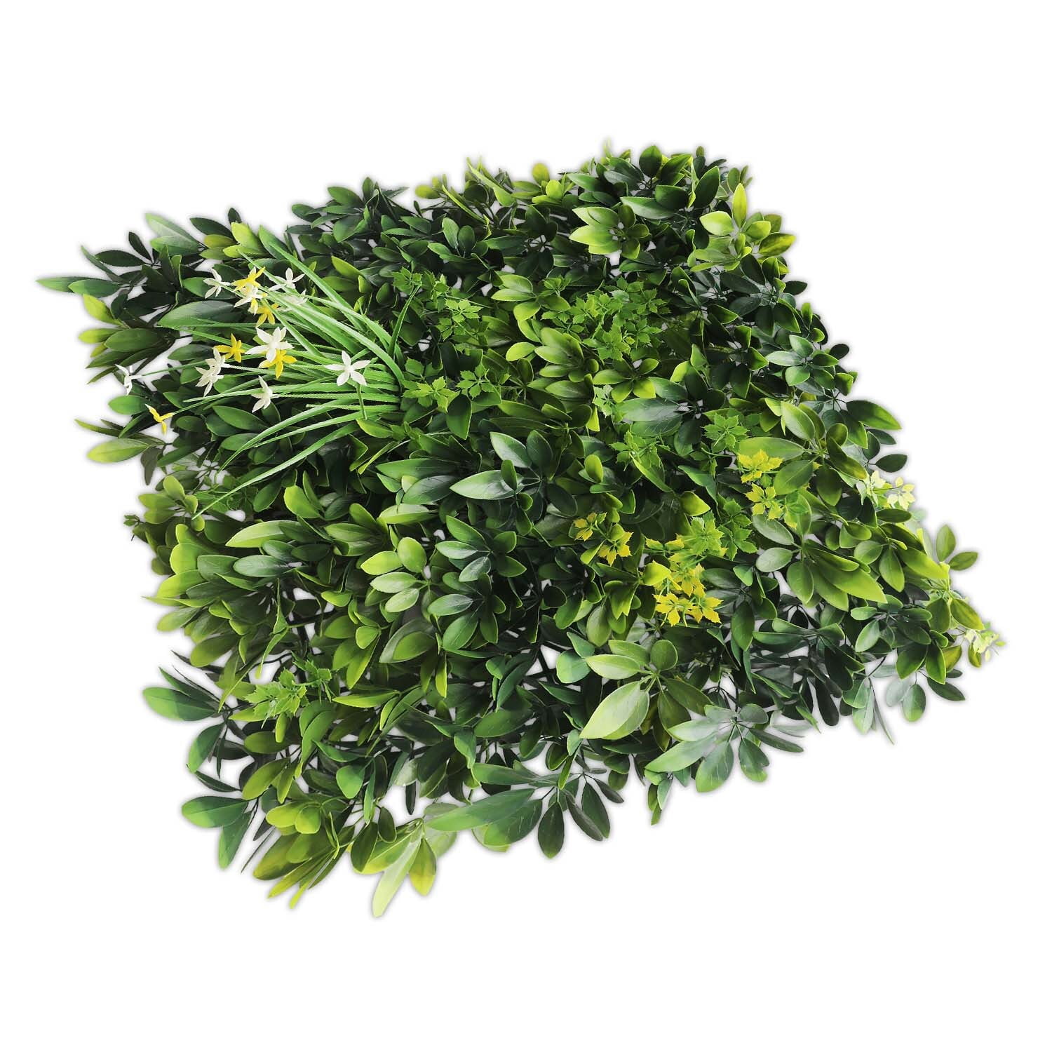 PORJGV 20"x20" Artificial 3D Mixed Leaf Faux Plant Wall Panels, UV ...
