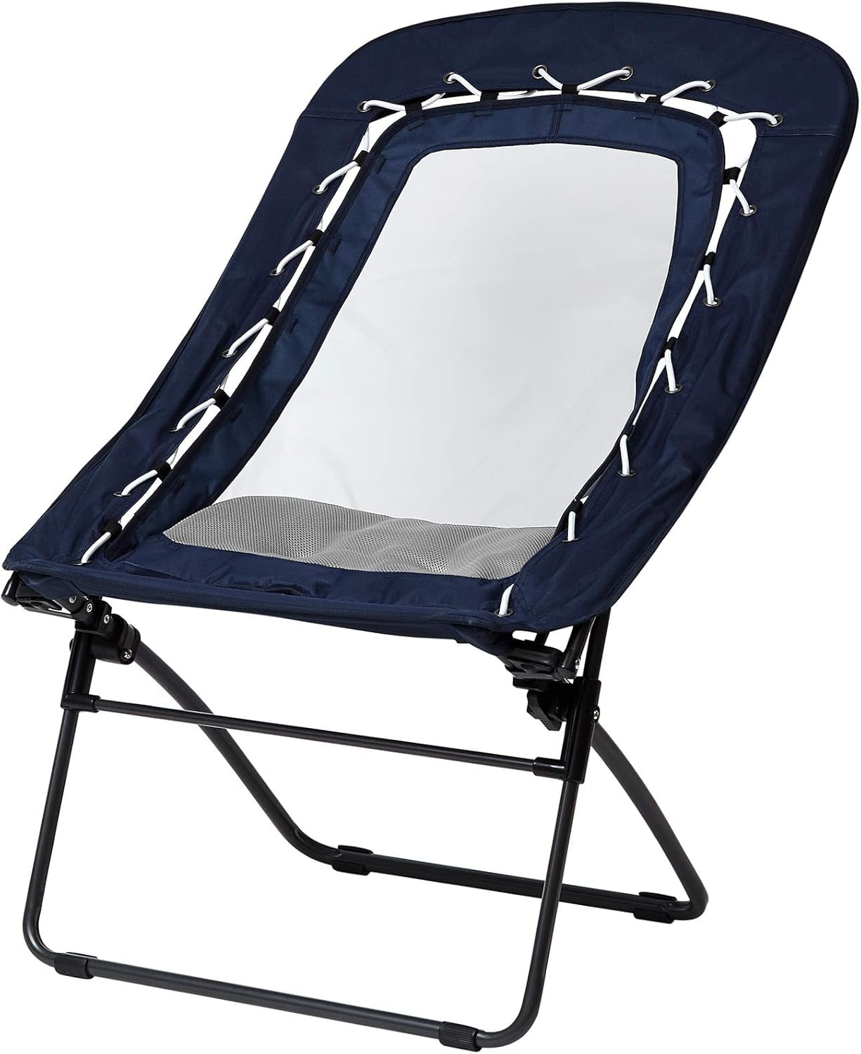 PORJGV Bungee Mesh Lounger Chair - Foldable Outdoor & Indoor Relaxation ...