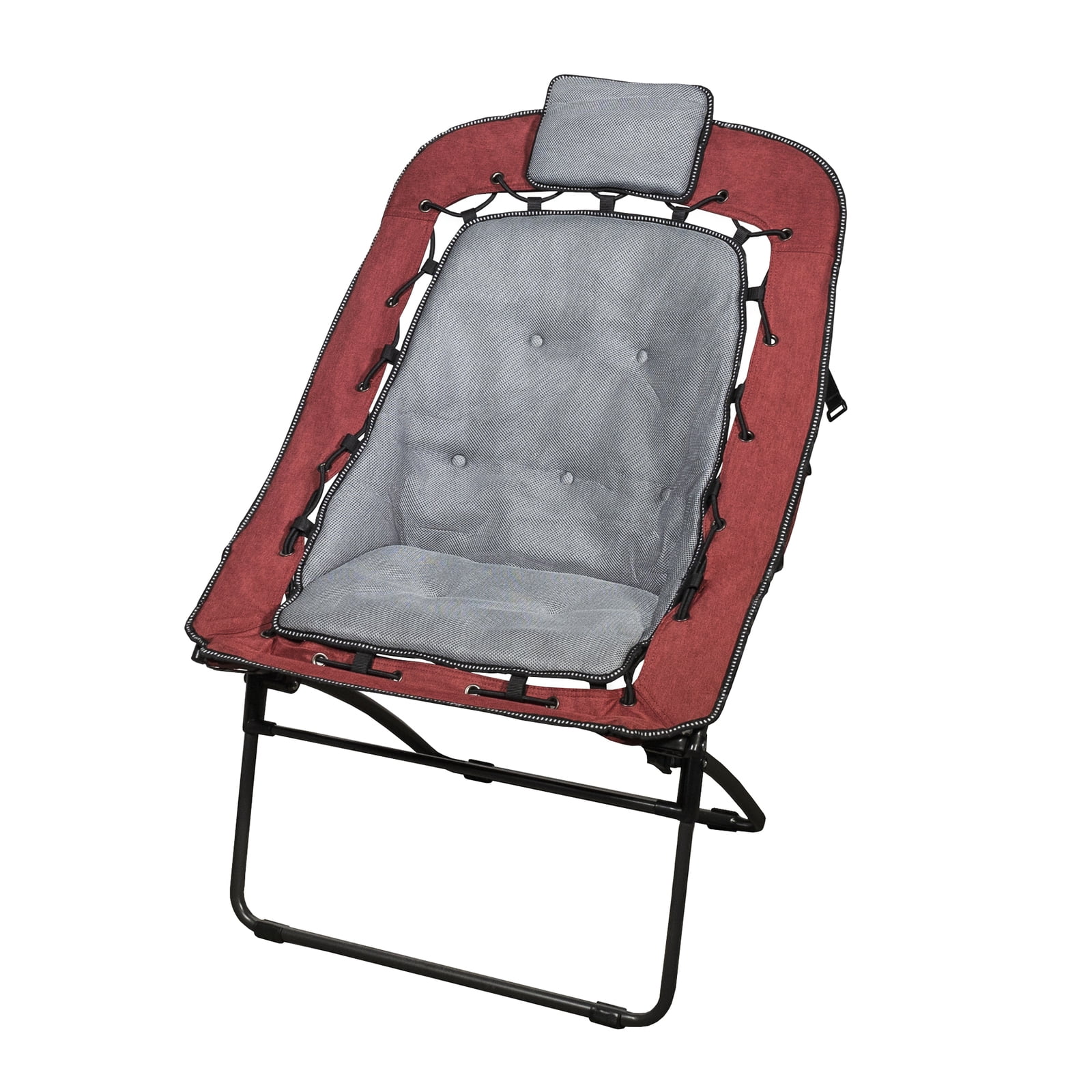 PORJGV Foldable Rectangular Mesh Bungee Chair with Pillow, Air Mesh ...