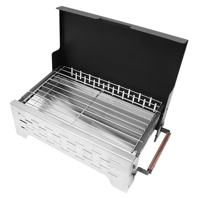 PORJGV Portable Folding Charcoal BBQ Grill – Stainless Steel & Iron Outdoor Barbecue Grill for ...
