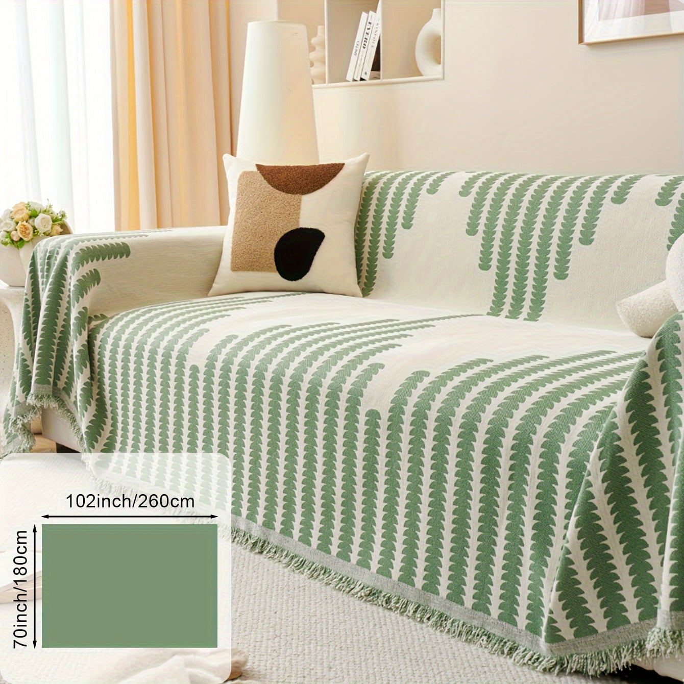 PORK 1pc Bohemian Chenille Seat Slipcover Protector - Non-Slip Water ...