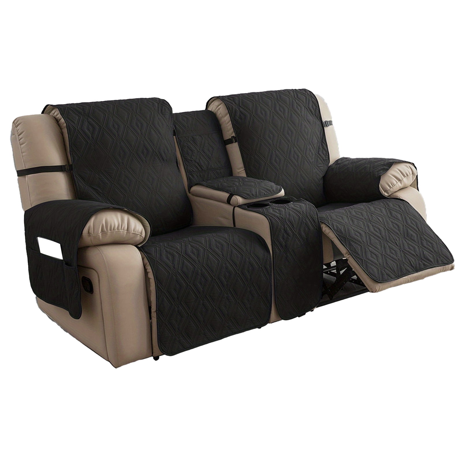 PORK 4-Piece Set Waterproof Tpu Recliner Slipcovers With Center Console ...