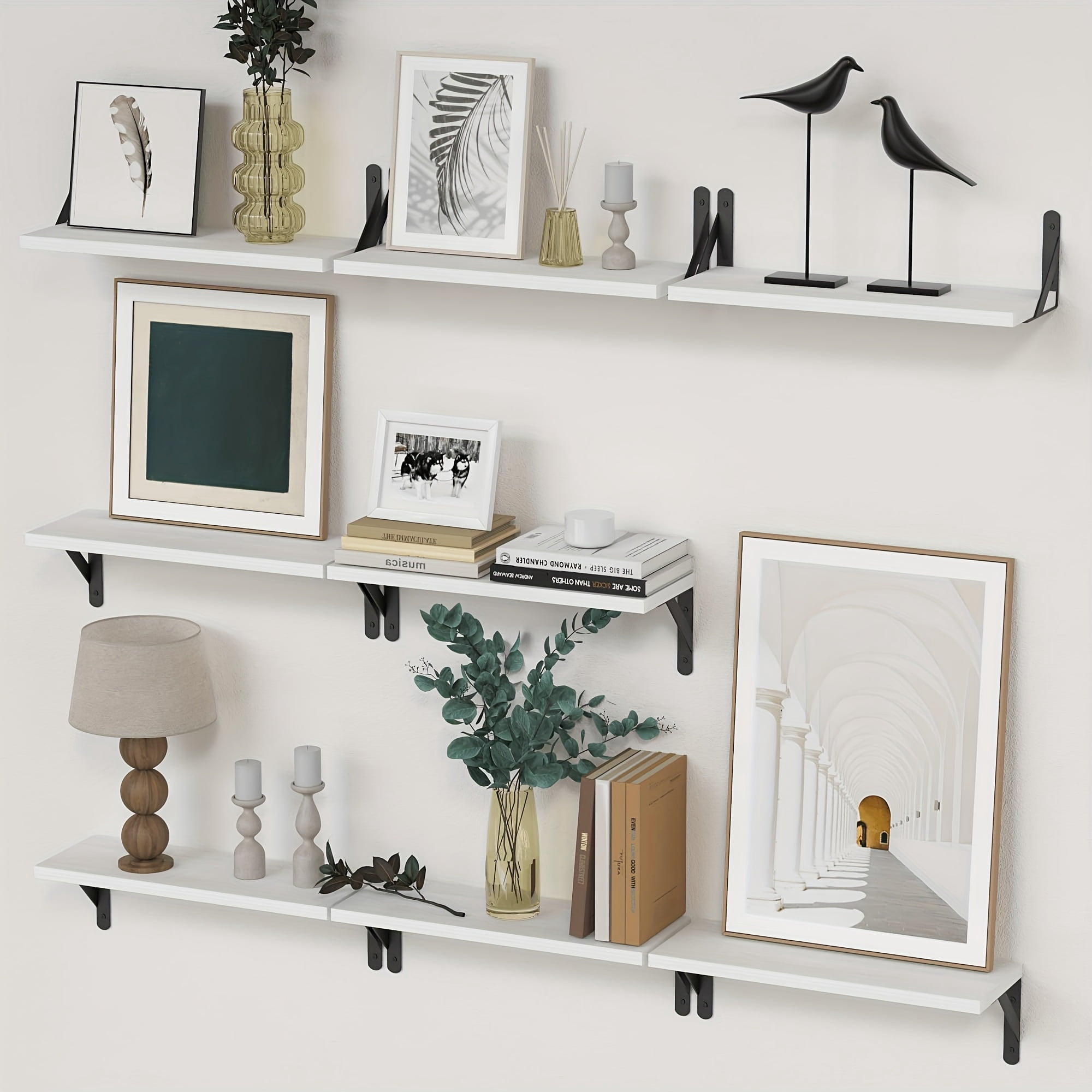 PORK Floating Shelves for Wall Farmhouse Wood Shelf for Wall Decor Wall ...