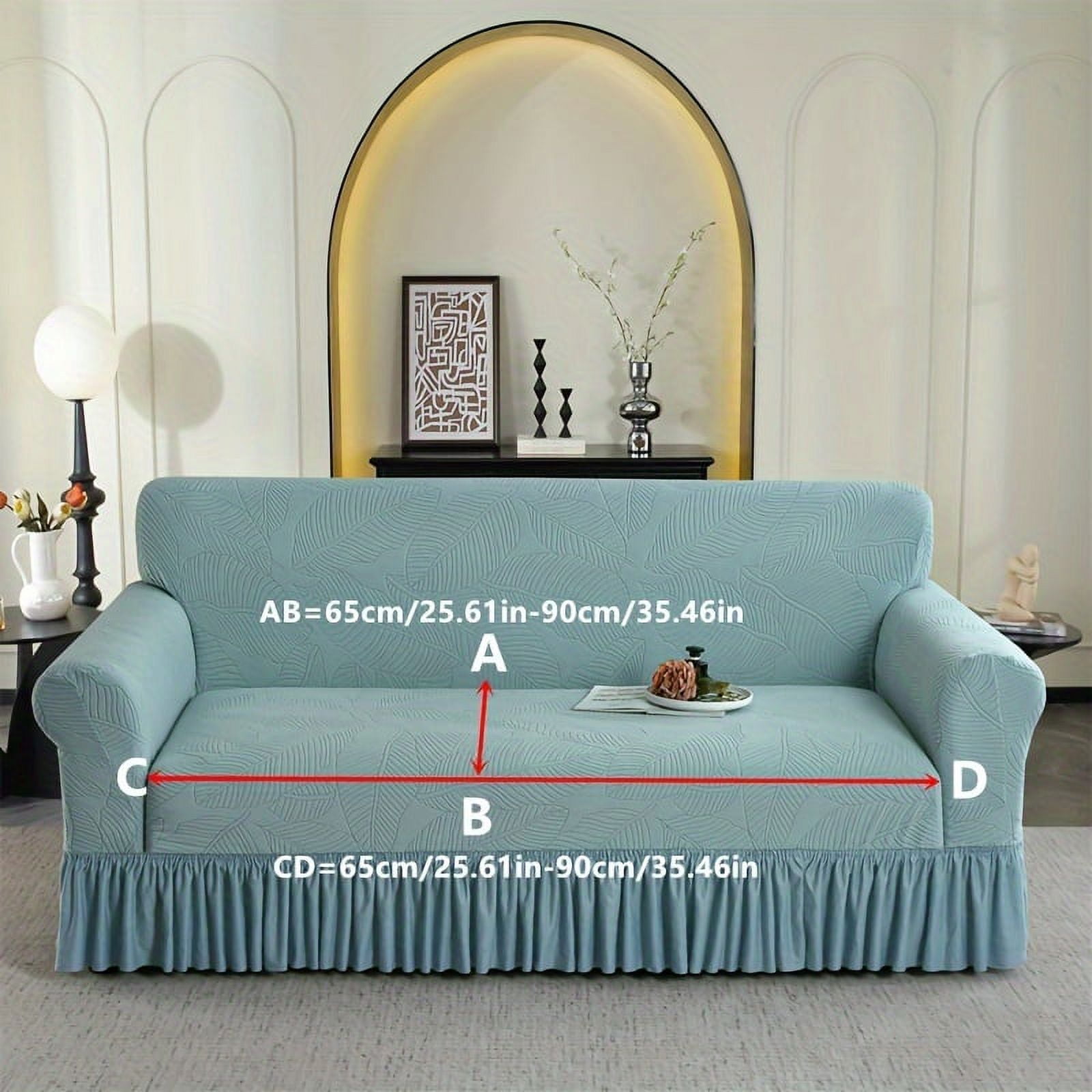 PORK Modern Jacquard Thickened Non-Slip Dustproof Sofa Cover With Skirt ...
