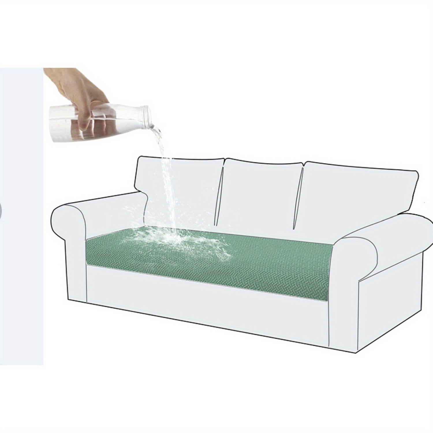 PORK Universal Sofa Cover Stretch Couch Cushion Slipcovers Replacement ...