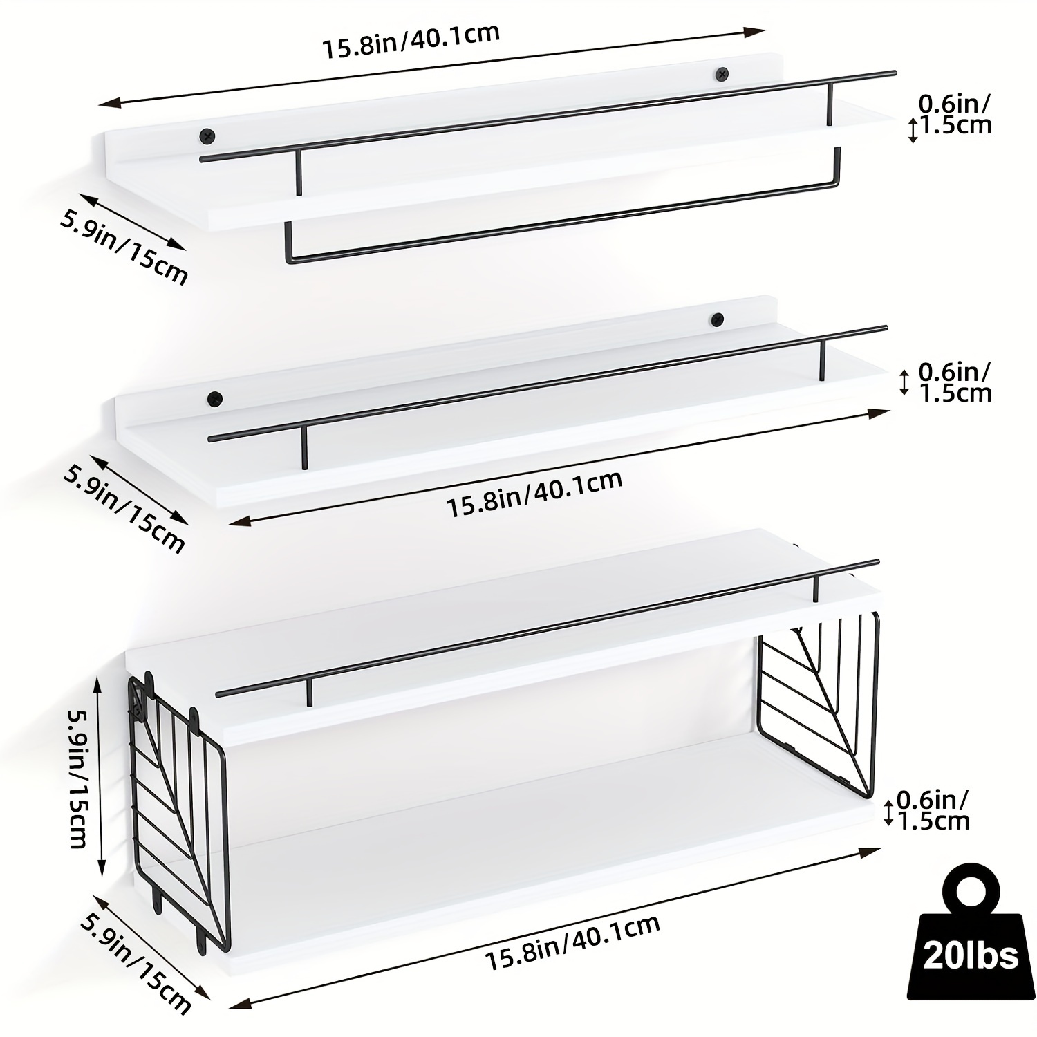 PORK bathroom shelving wall mounted floating shelves with metal ...