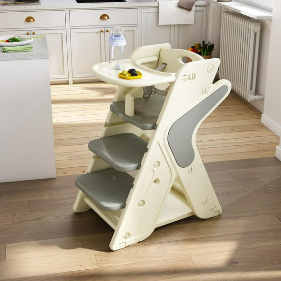 PORKISS Convertible High Chair for Babies and Toddlers, Feeding Chair ...