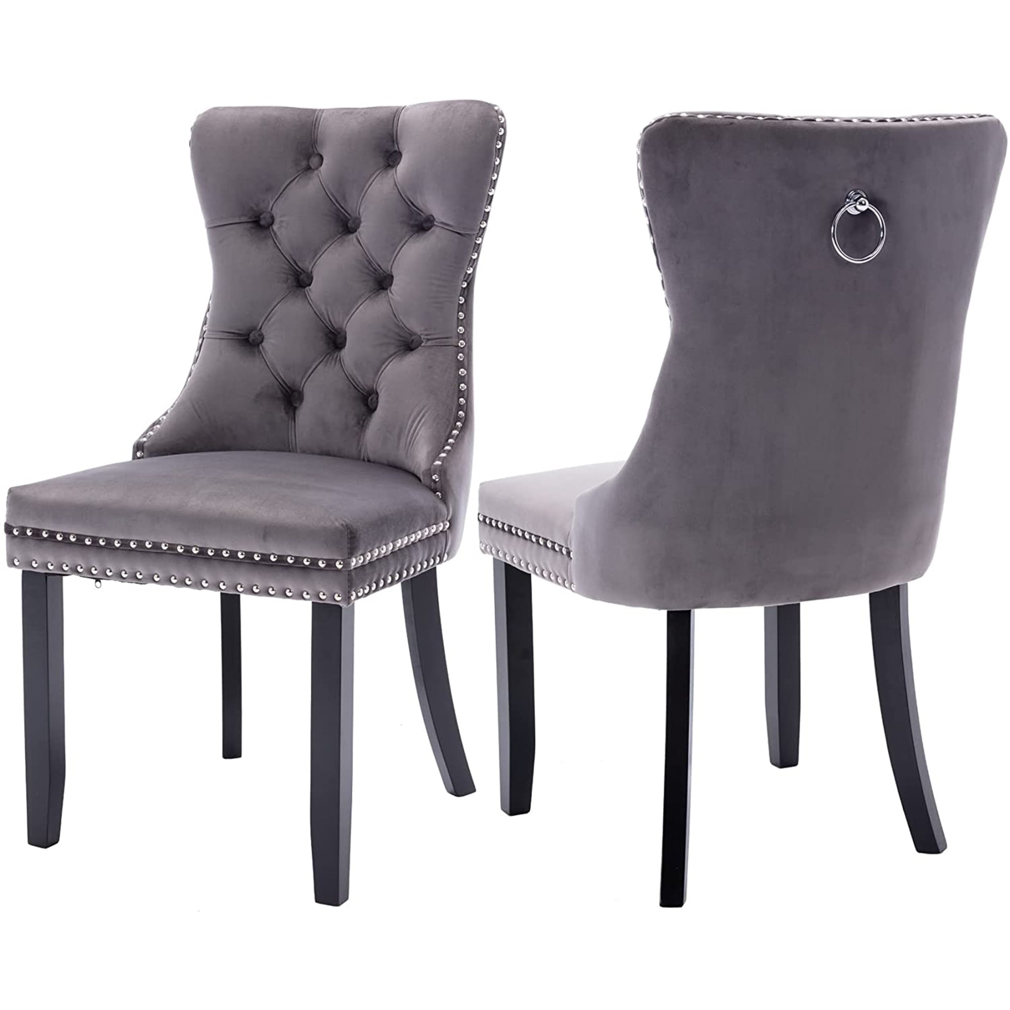 Paproos Dining Chairs Set of 2, Upholstered High-End Tufted Dining Room ...