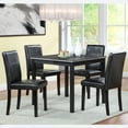 PORKISS Dining Table Set for 4, Dining Room Set with 1 Square Table 4 ...