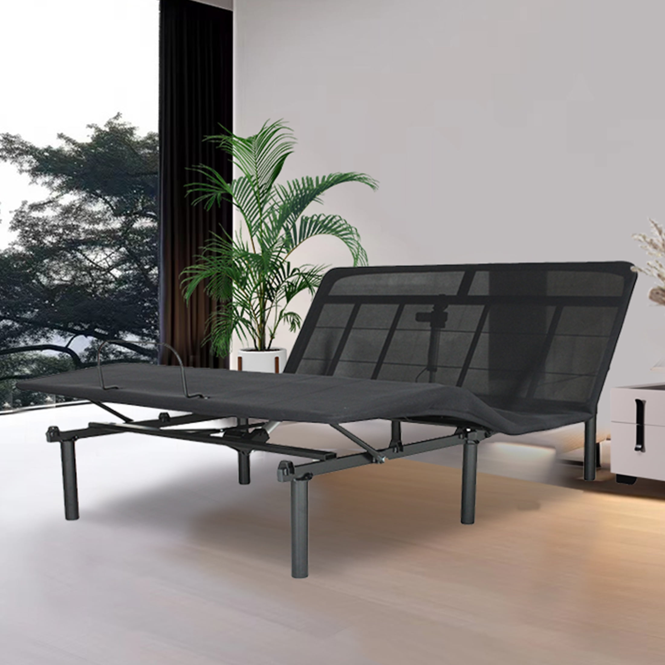 PORKISS Queen Adjustable Bed Base, Steel Electric Bed with Motorized ...